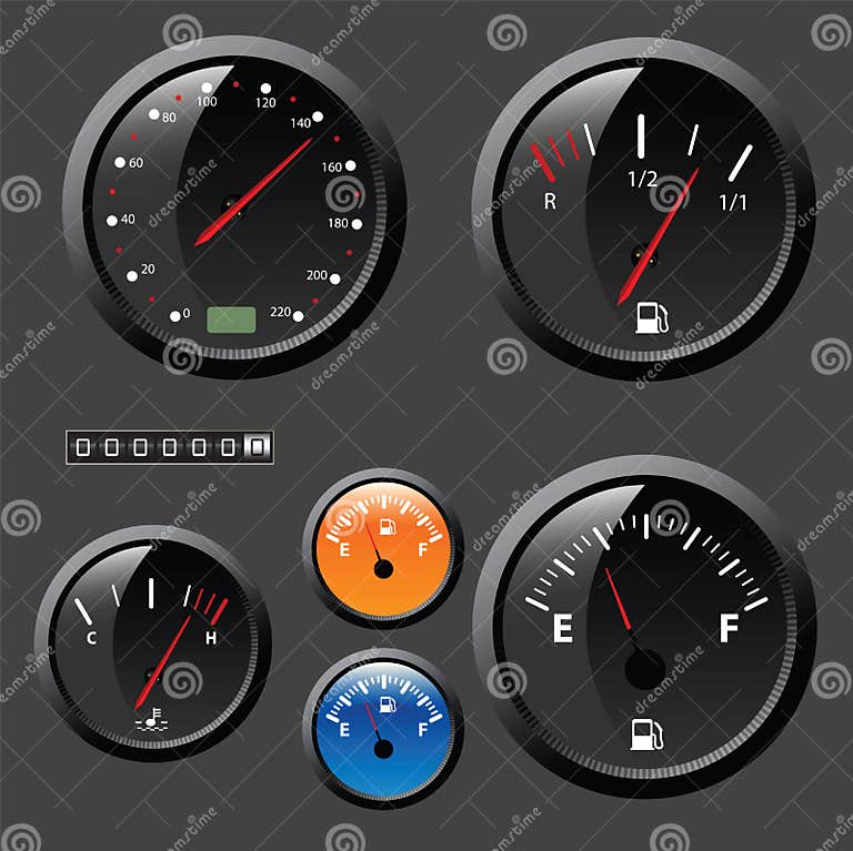 Speedometer vector set stock vector. Illustration of meter - 9072615