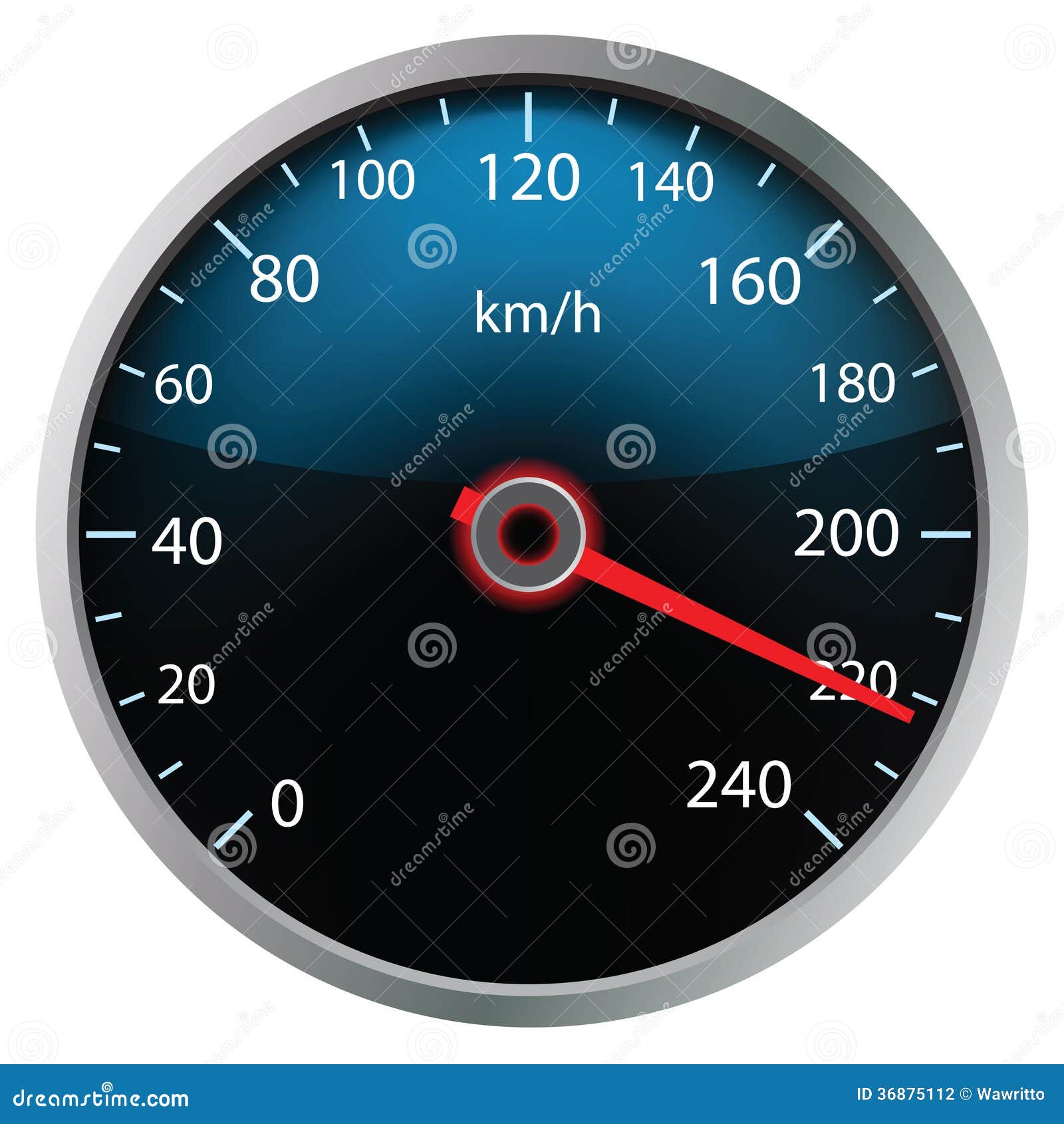 Speedometer on White Background () Stock Vector - Illustration of ...