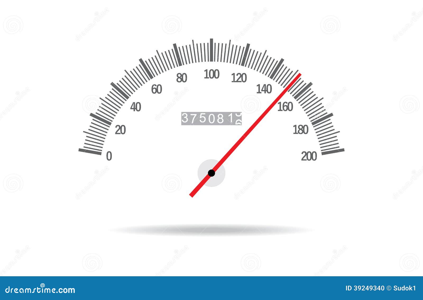 Speedometer on a White Background Stock Illustration - Illustration of ...