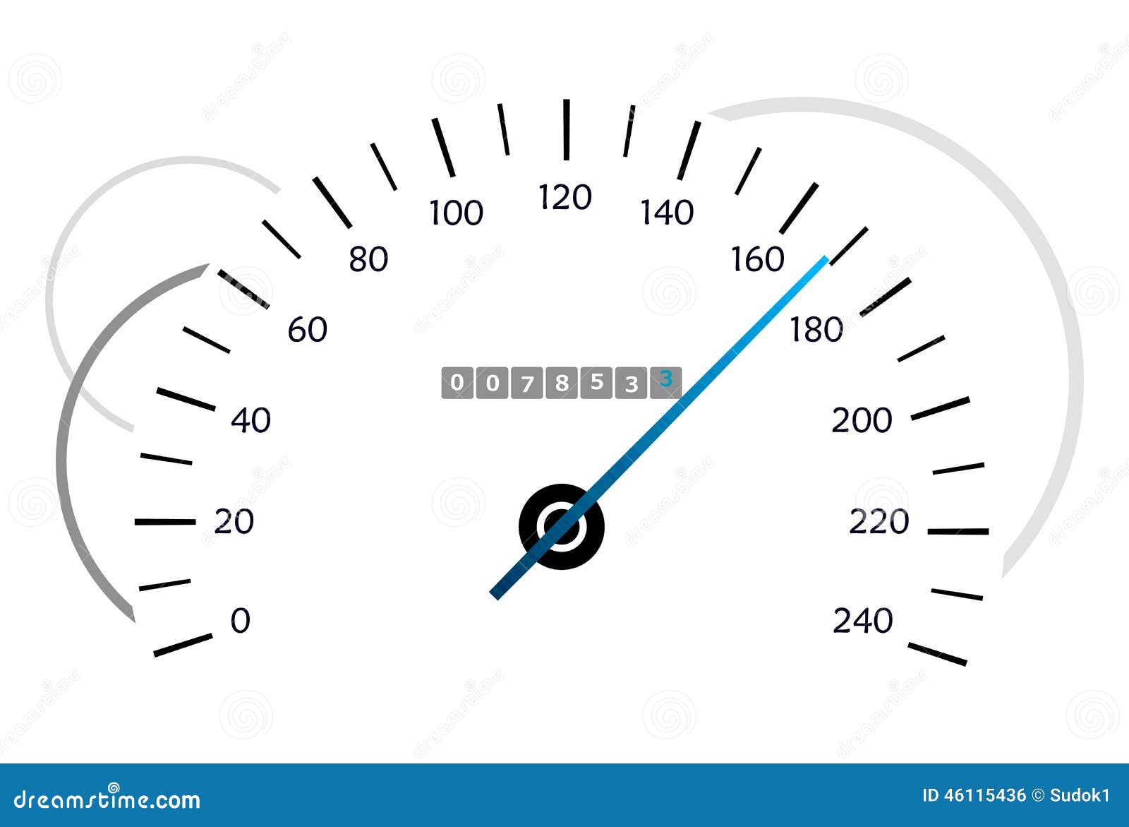 Speedometer. White Background Stock Illustration - Illustration of ...
