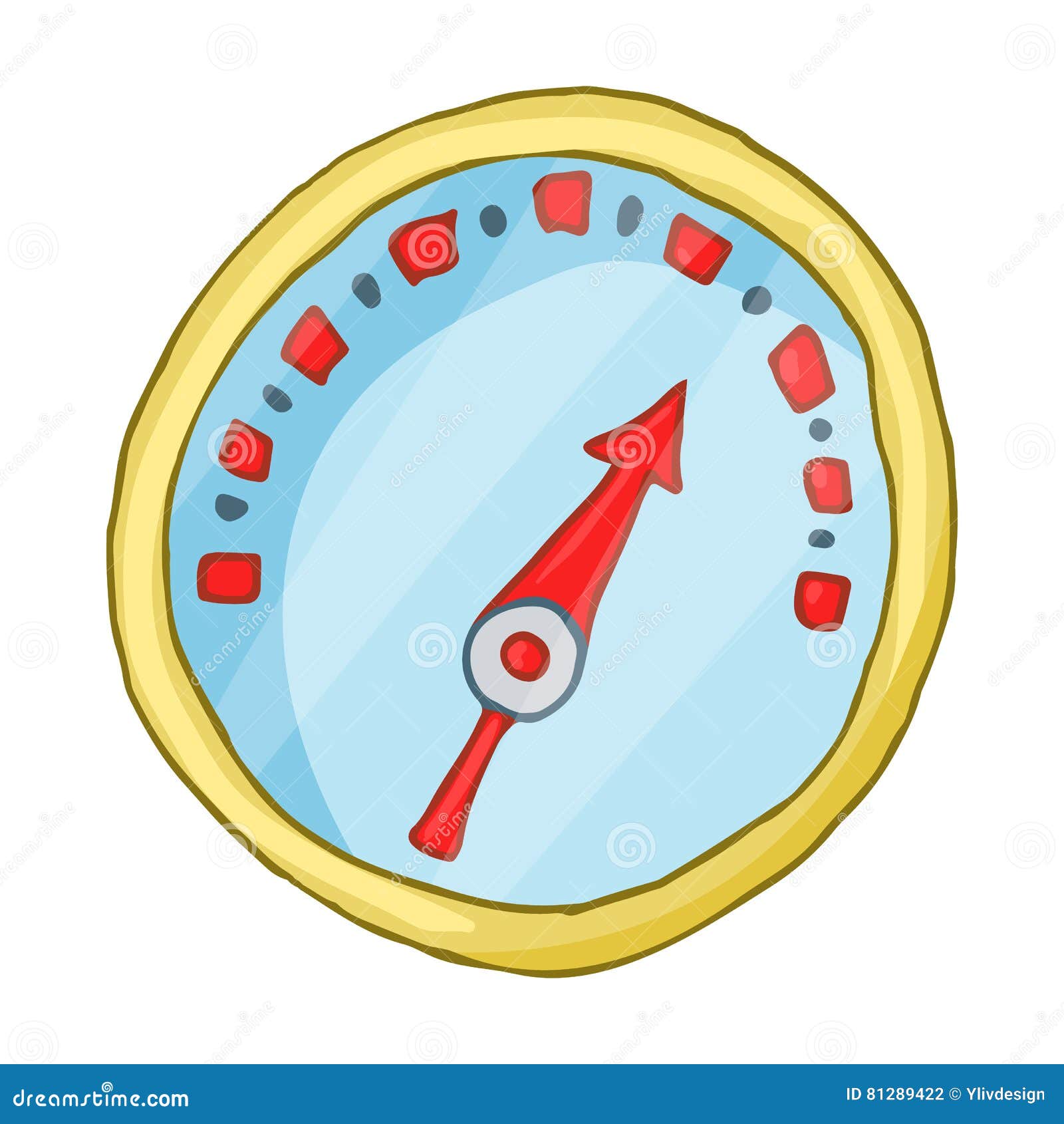 Speedometr Icon, Cartoon Style Stock Vector - Illustration of ...