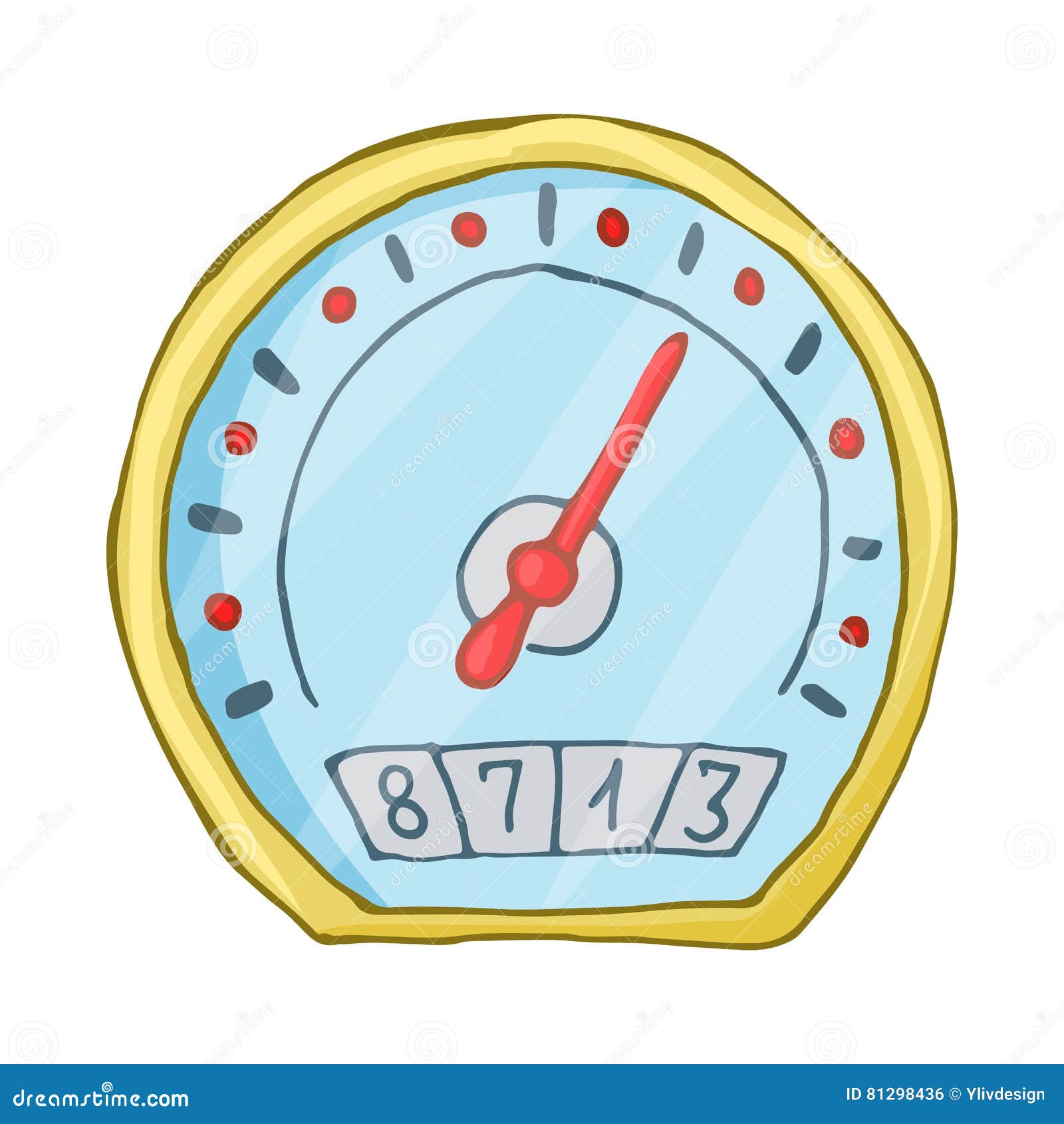 Speedometr Icon, Cartoon Style Stock Vector - Illustration of meter ...