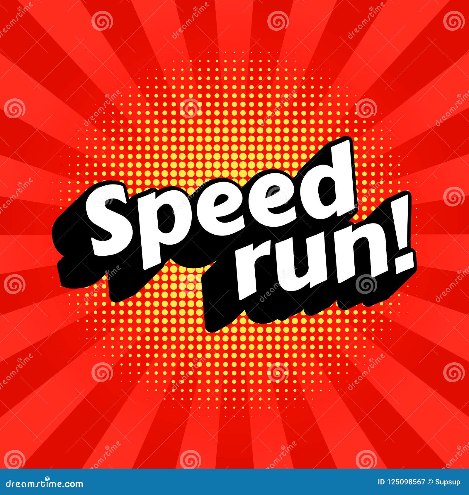 Speedrun Poster Image Cartoon Vector | CartoonDealer.com #125098567