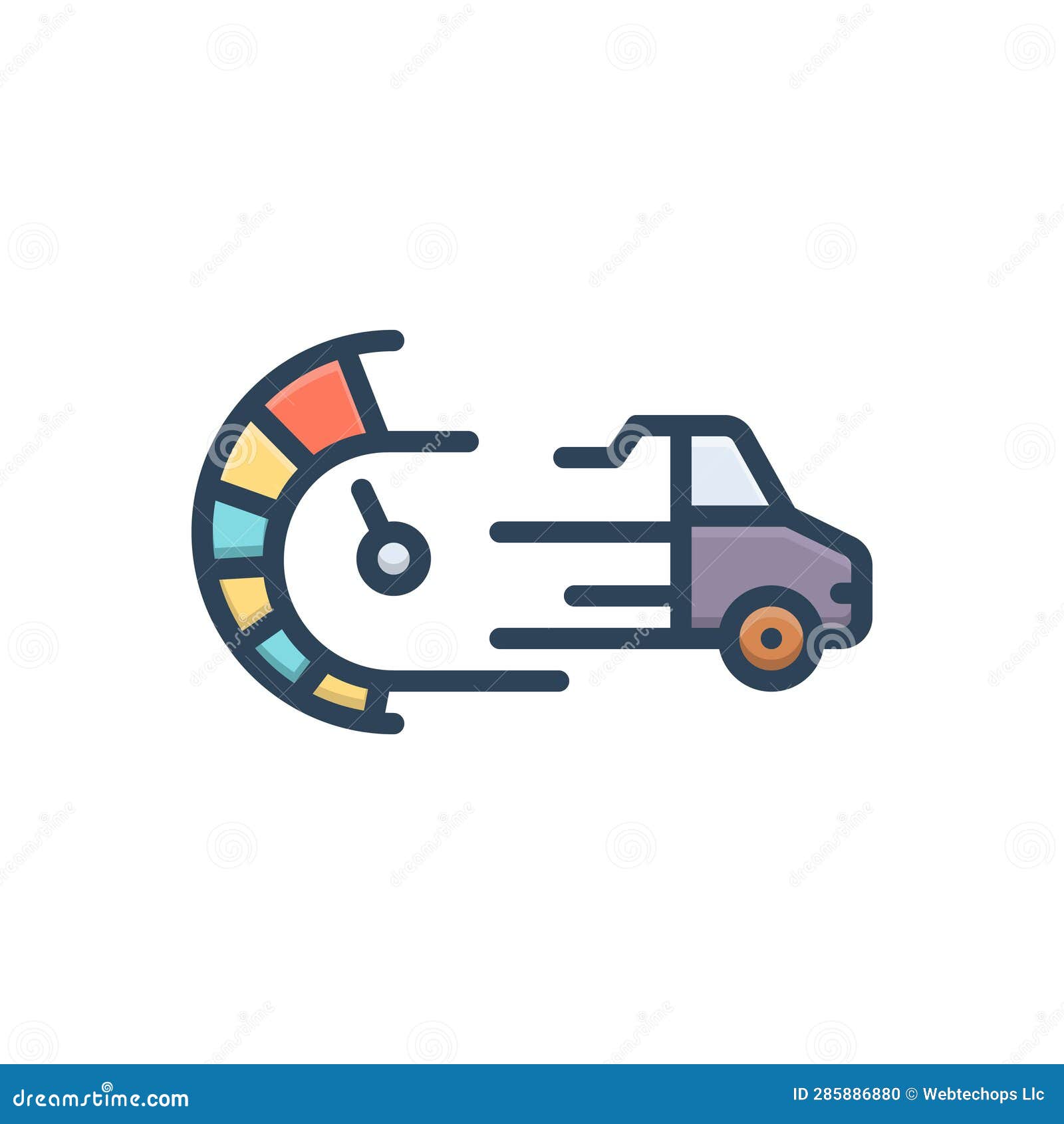 Color Illustration Icon for Speeds, Motion and Delivery Stock Vector ...