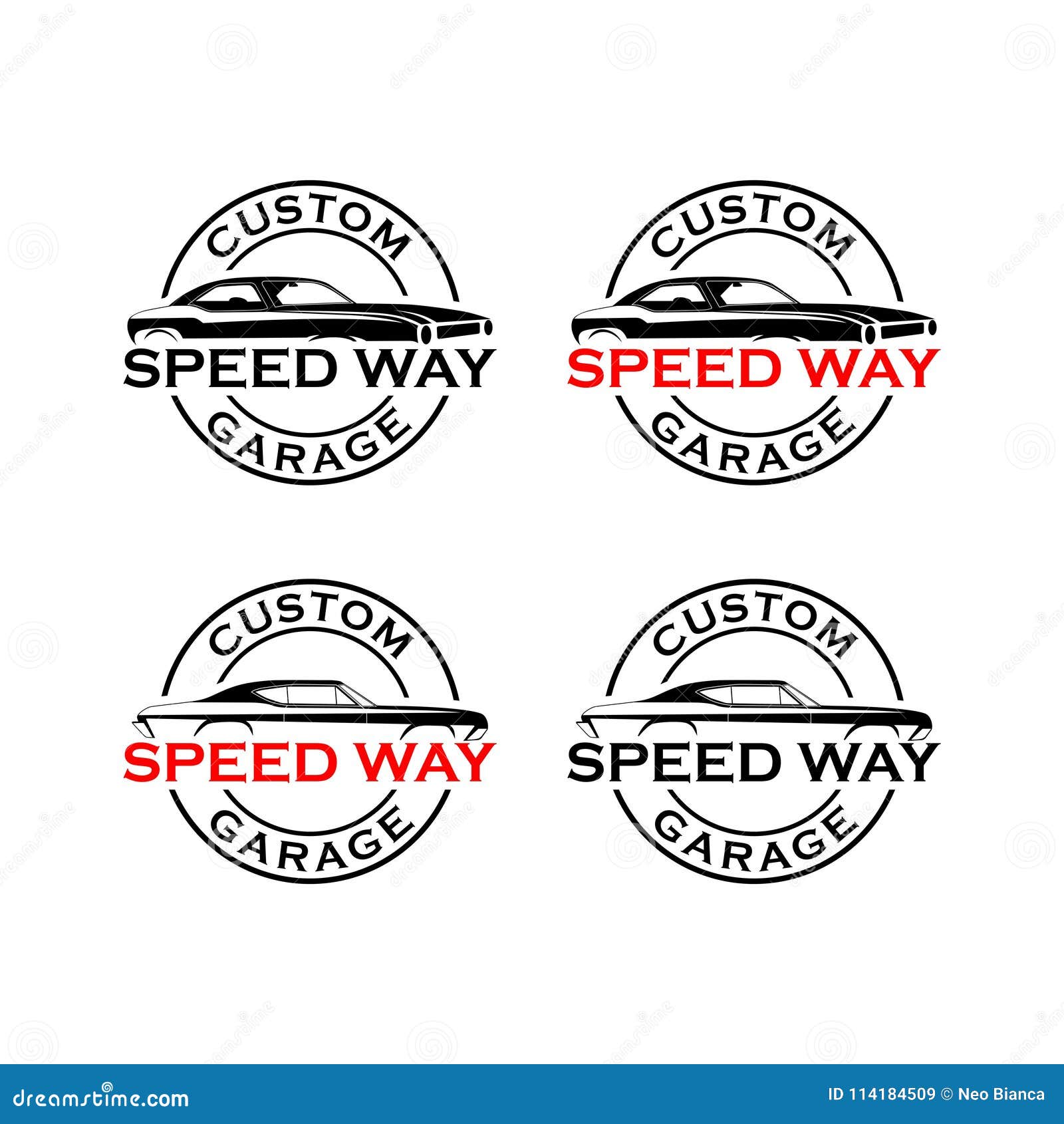 Speedway Custom Garage Logo Vector Stock Vector - Illustration of fast ...