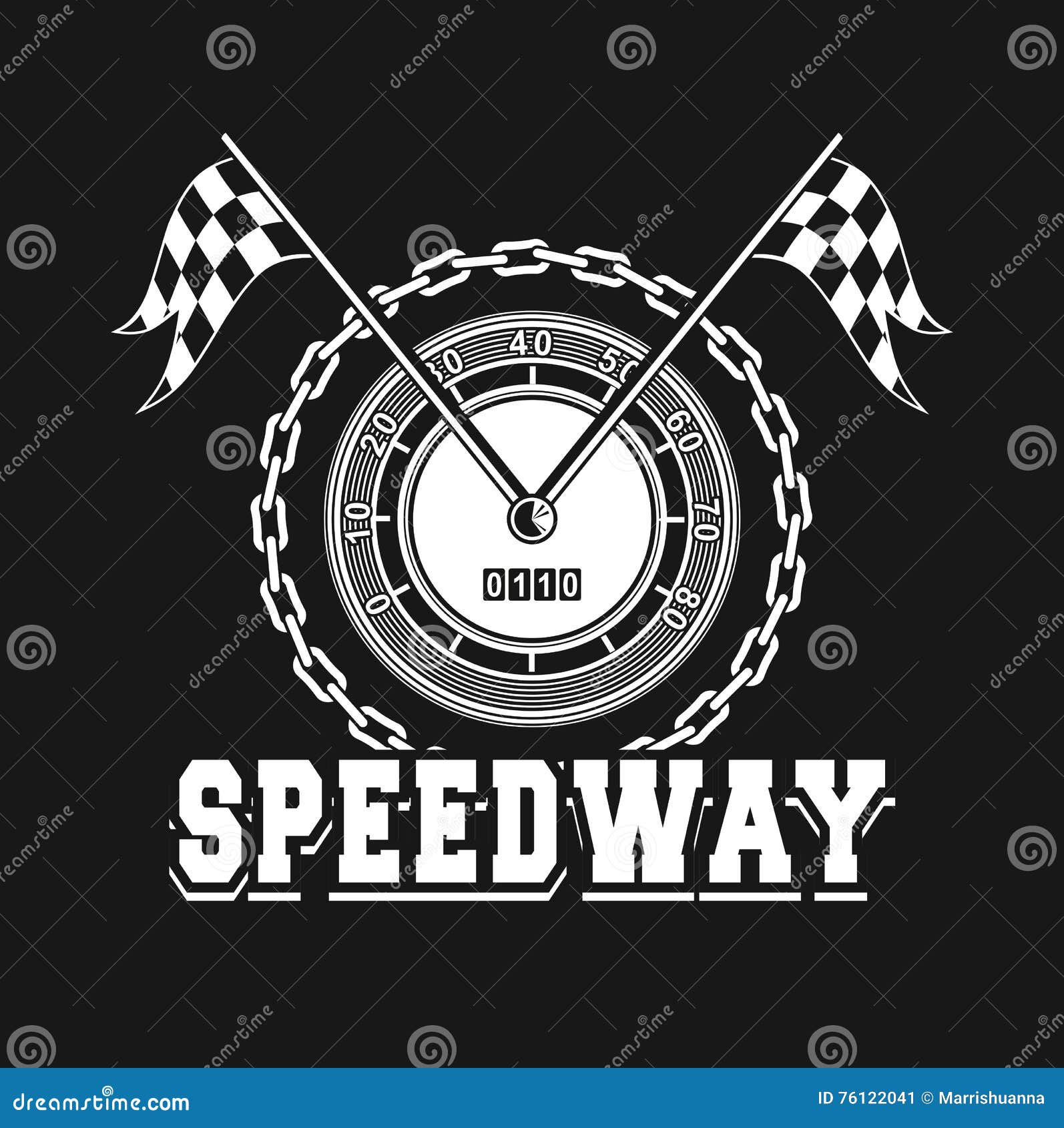 Speedway racing badge stock vector. Illustration of competition - 76122041