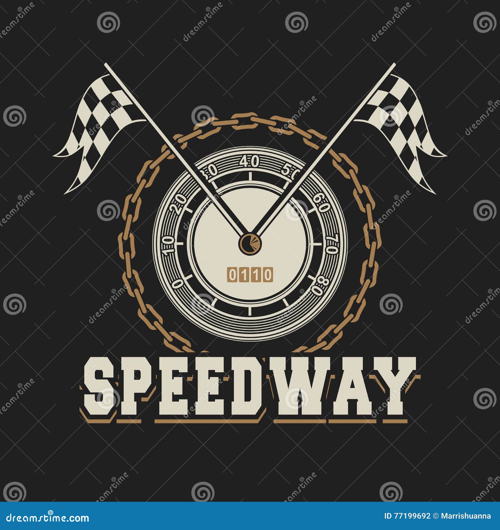 Speedway racing badge stock vector. Illustration of extreme - 77199692