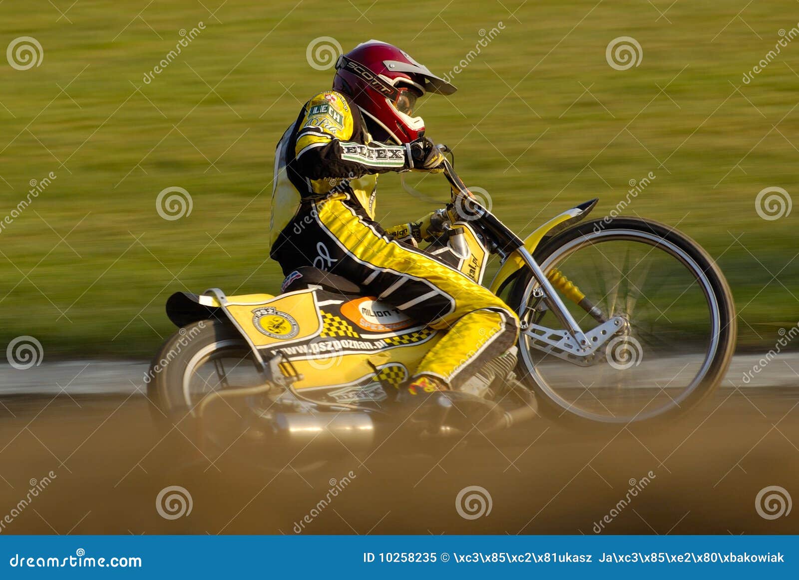Speedway rider editorial image. Image of bike, panning - 10258235