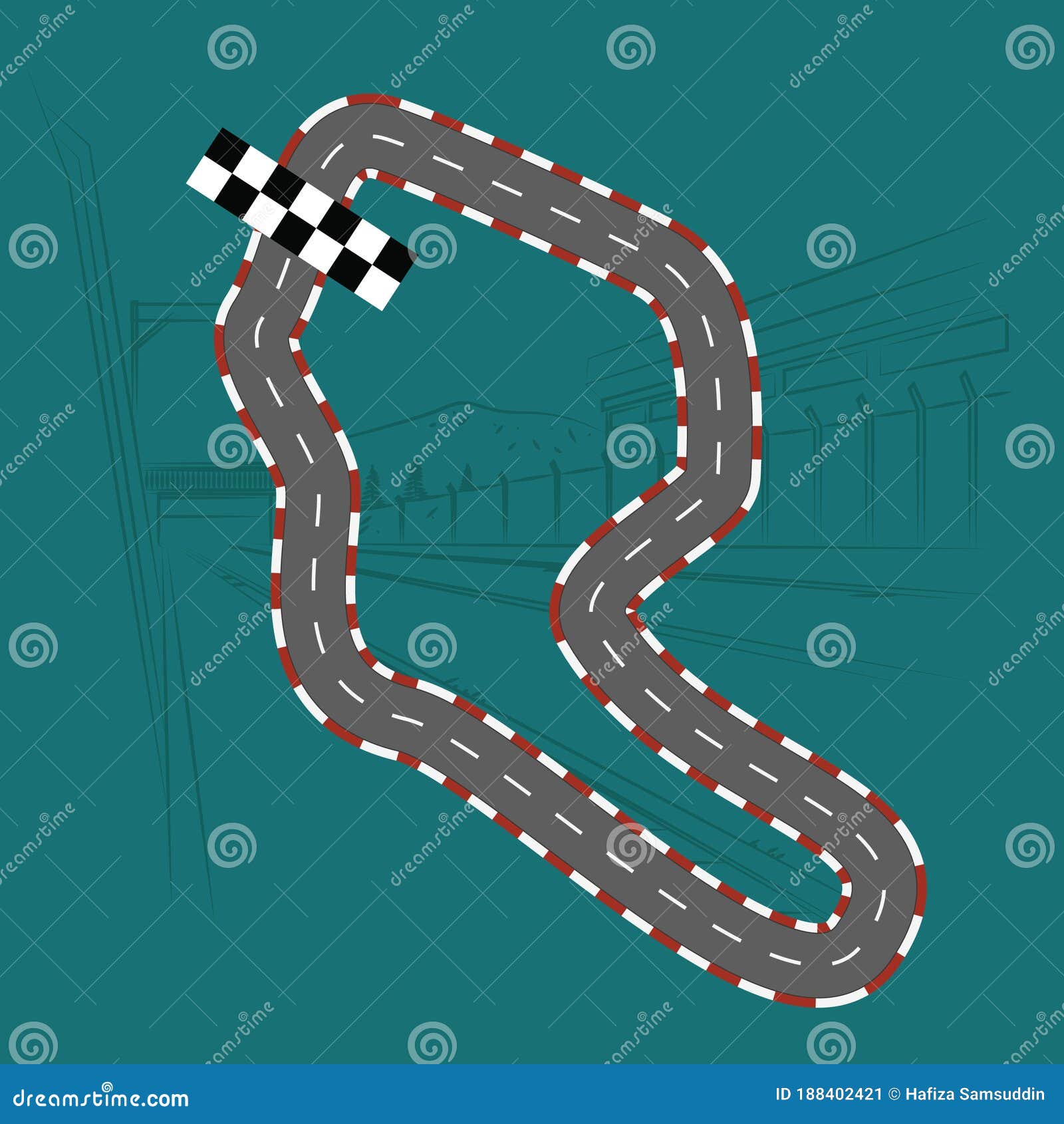 Speedway. Vector Illustration Decorative Design Stock Vector ...