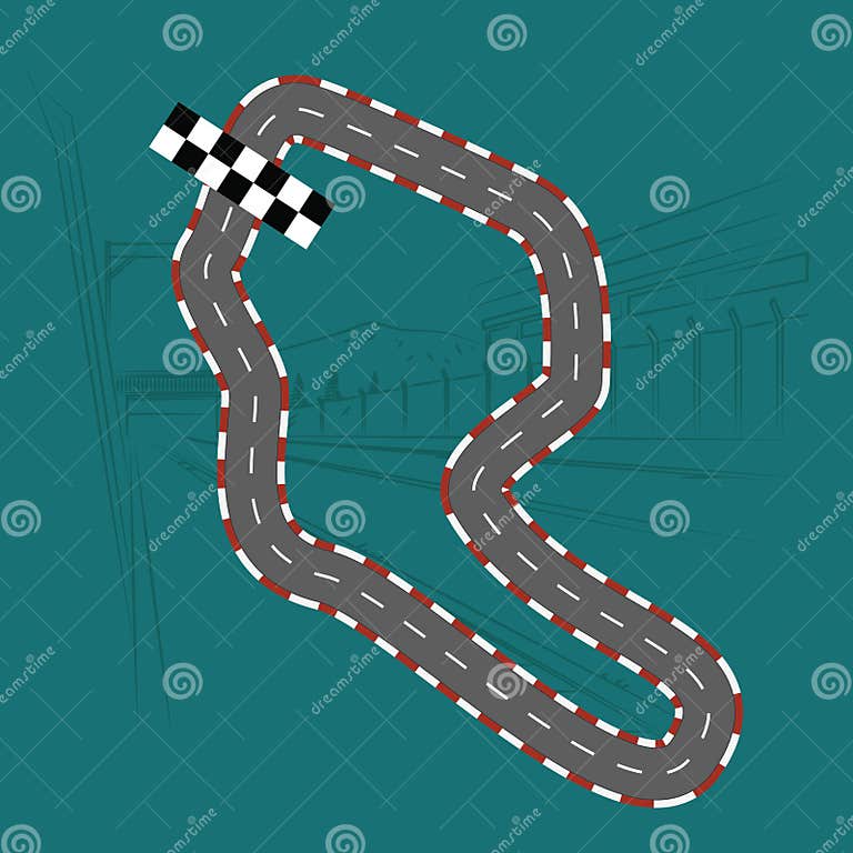 Speedway. Vector Illustration Decorative Design Stock Vector ...