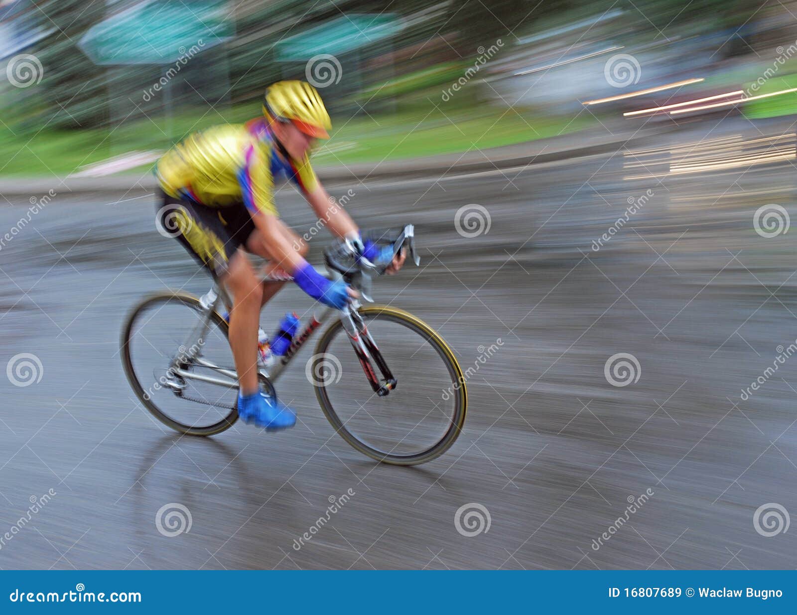 Speedy bicyclist stock image. Image of cyclist, celerity - 16807689