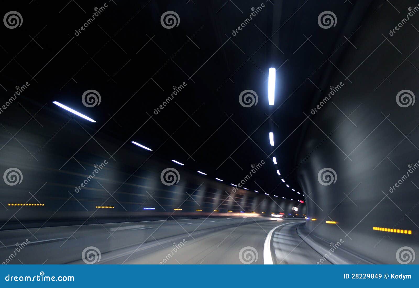 Speedy Fast Motion in Dark Tunnel Stock Image - Image of city, movement ...