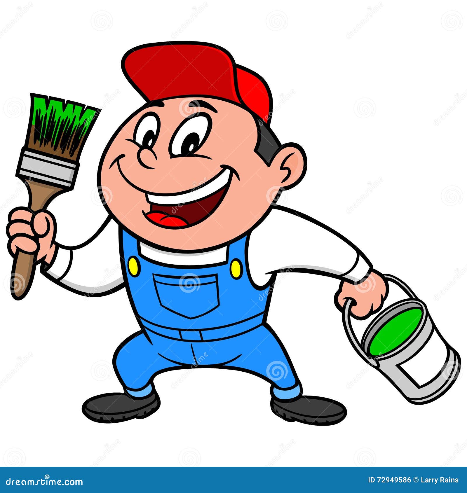 Speedy Painter stock vector. Illustration of repair, decorator - 72949586