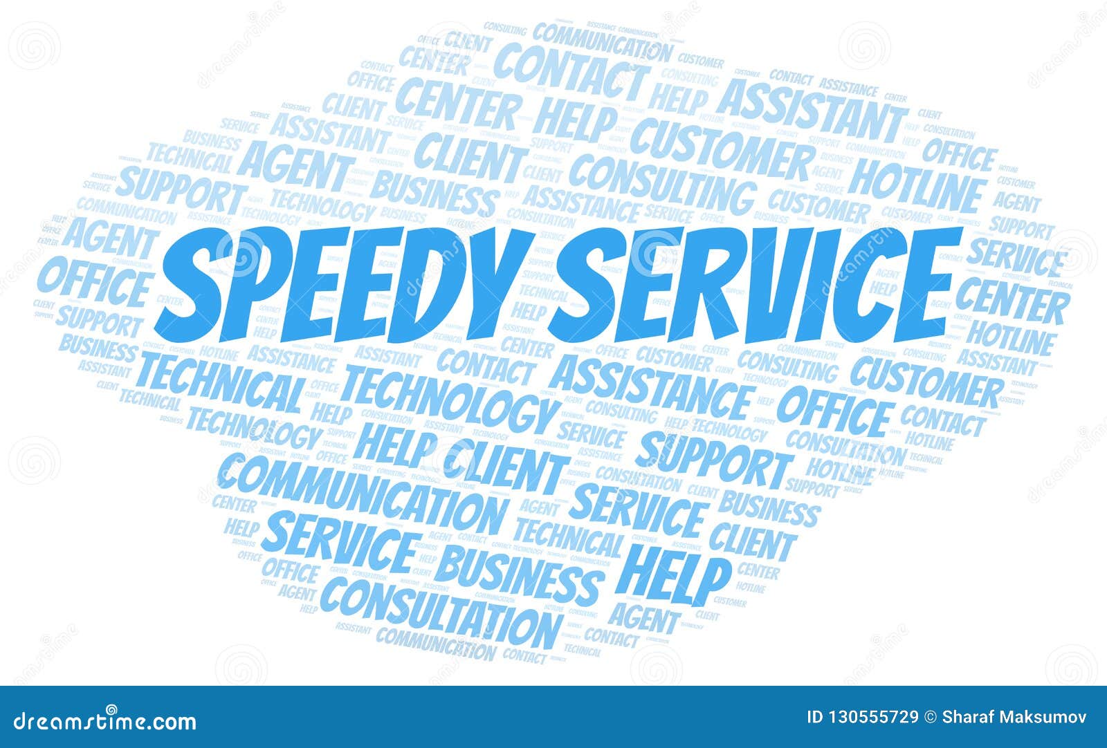 Speedy Service word cloud. stock illustration. Illustration of support ...