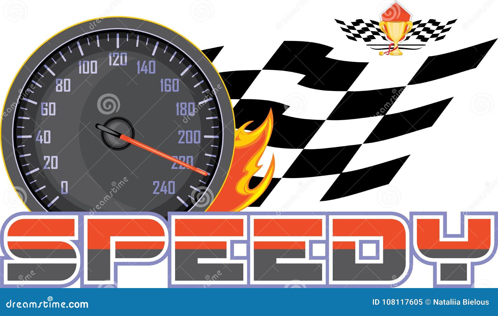 Speedy. Sign for design stock vector. Illustration of auto - 108117605