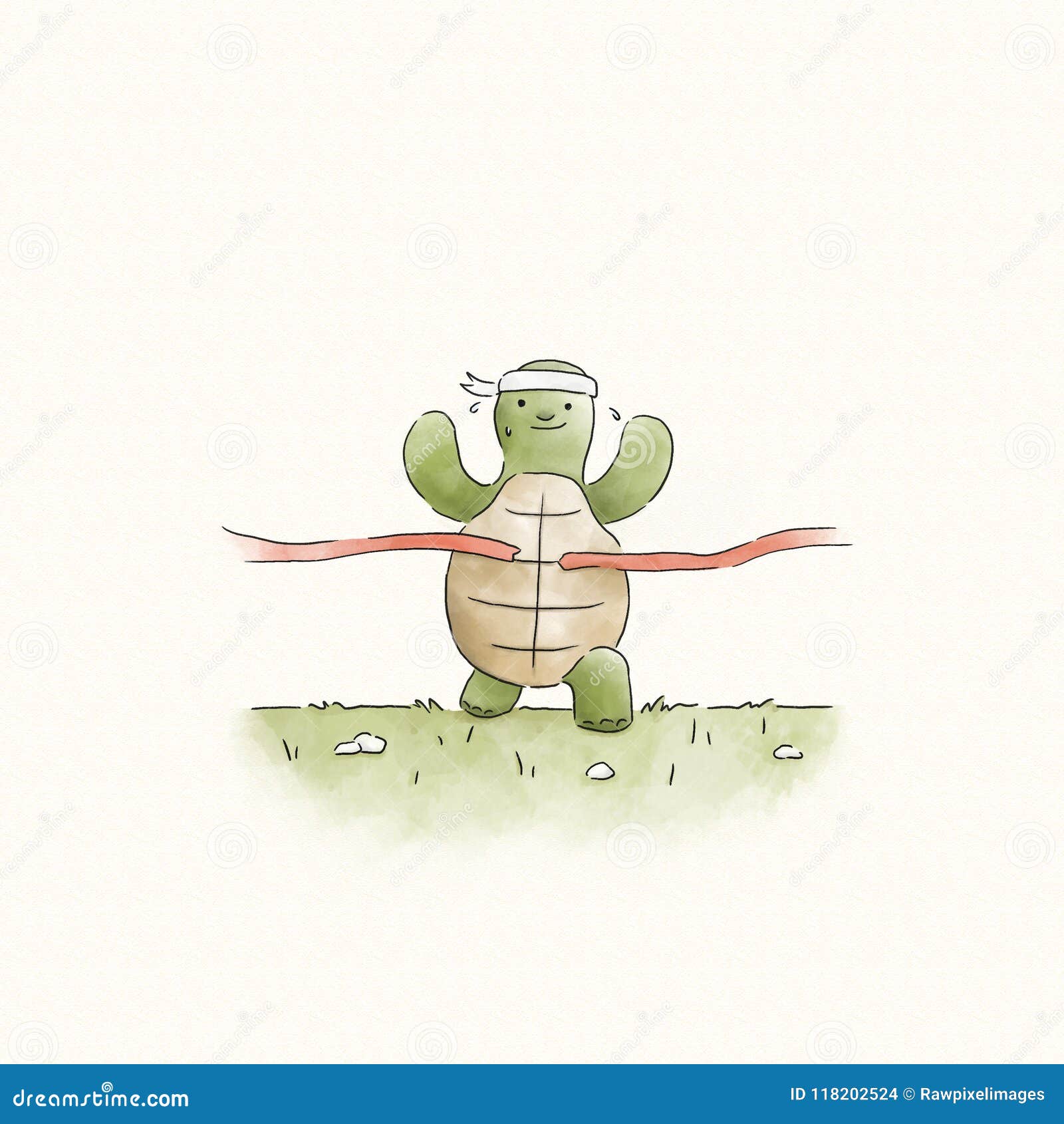 Turtle Running, Turtle Crossing The Finish Line, Turtle Fast Is The ...