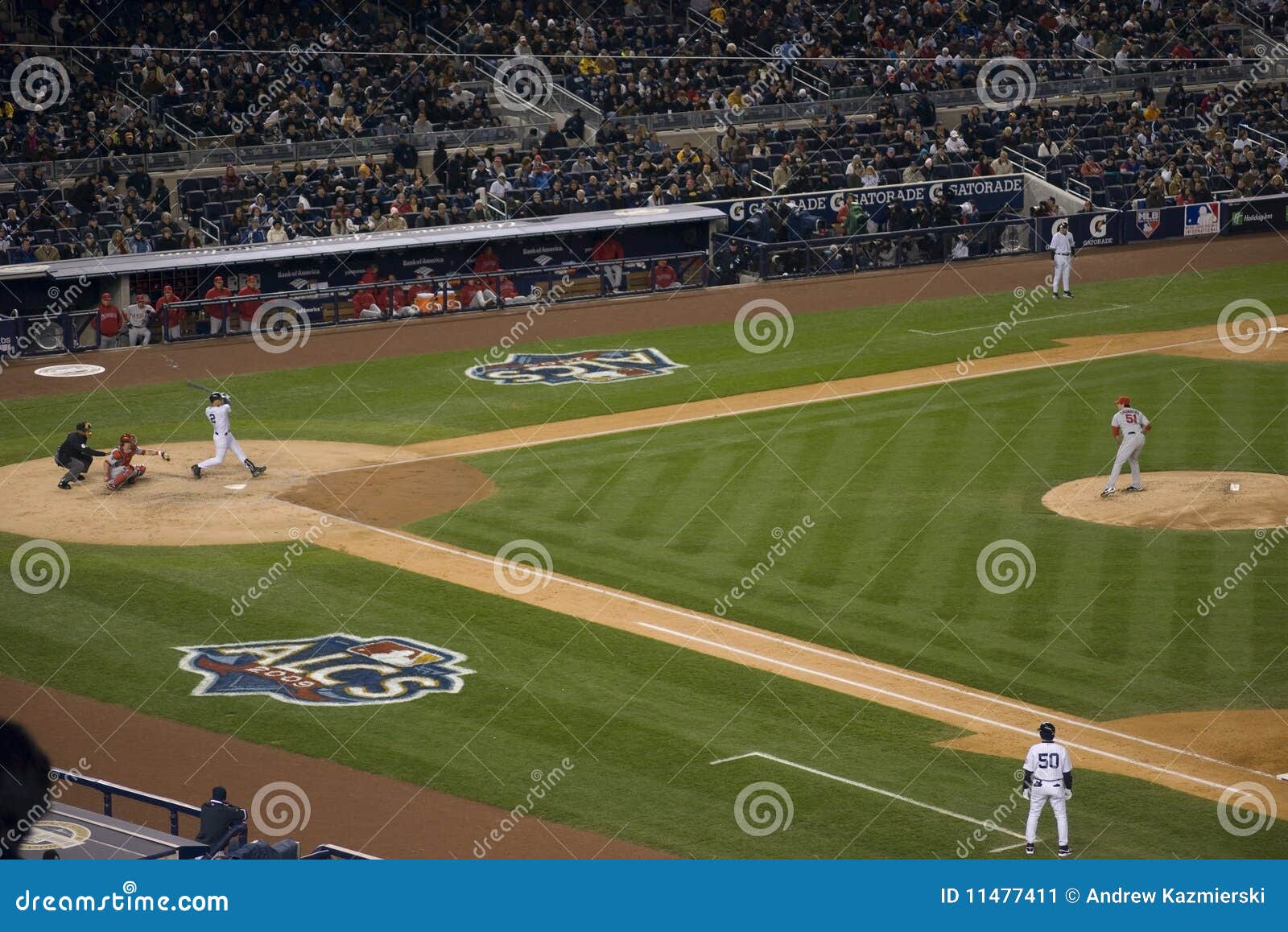 Spel 2 Van De Schommeling ALCS Van Jeter Redactionele Foto - Image of ...