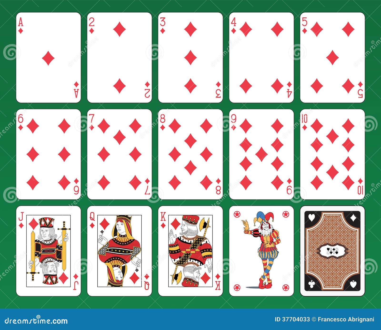 Spela kort av diamanter vektor illustrationer. Illustration av ...