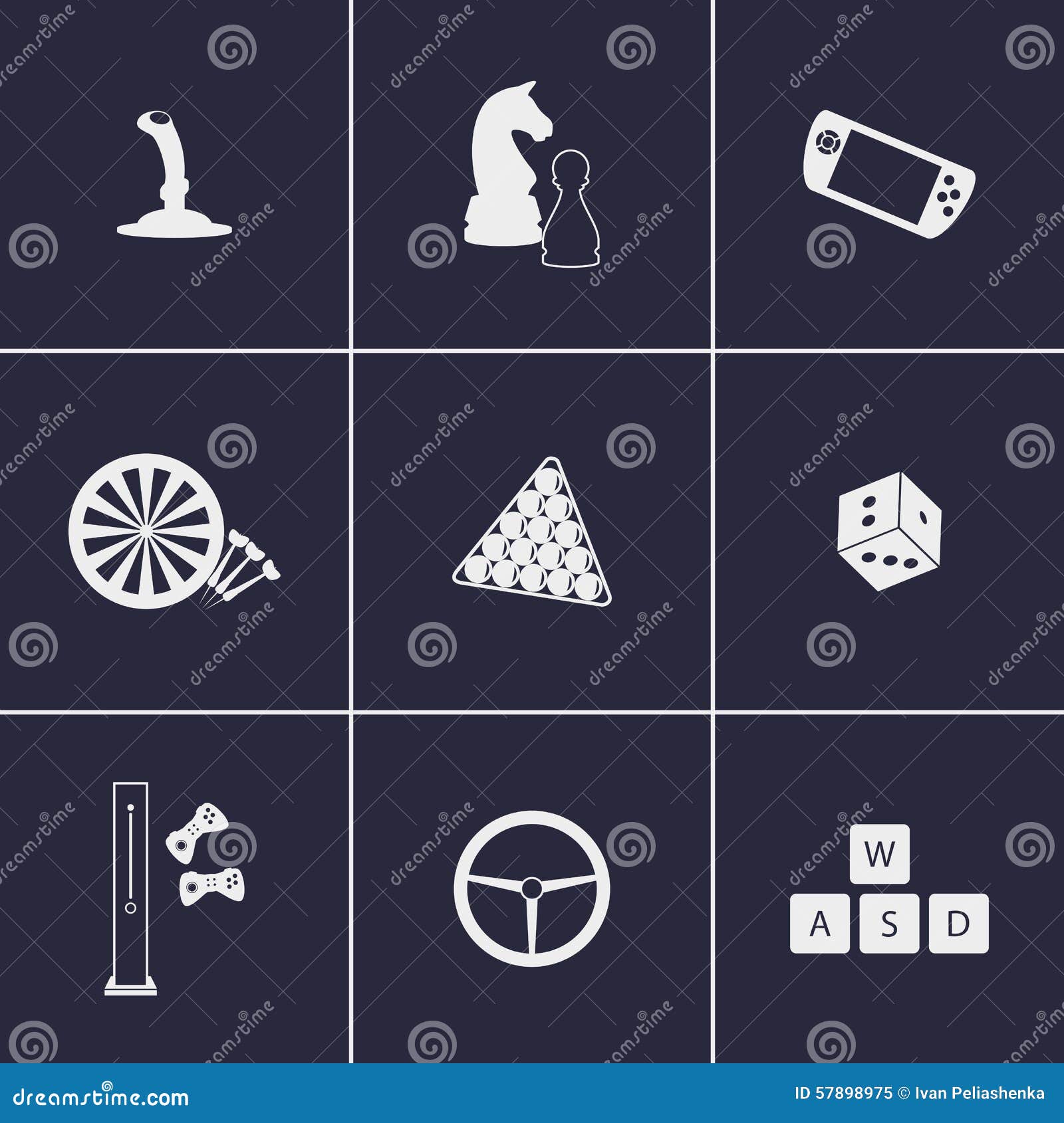 Spelen Pictogrammen vector illustratie. Illustration of apparaatje ...