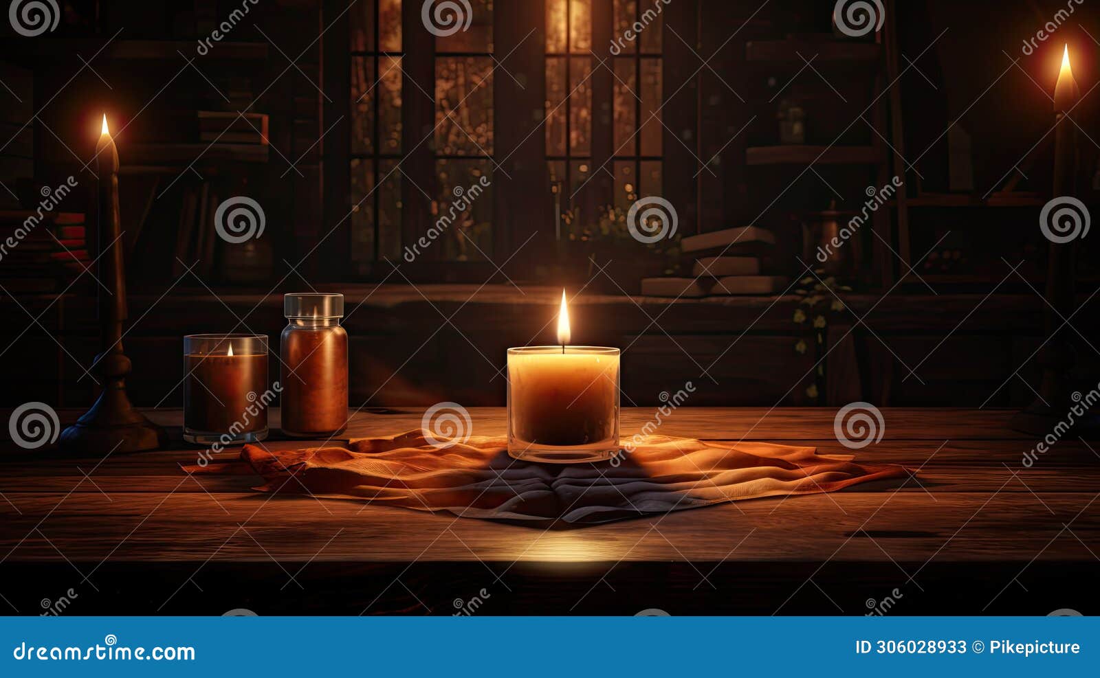 Spell candle magic stock illustration. Illustration of spirituality ...