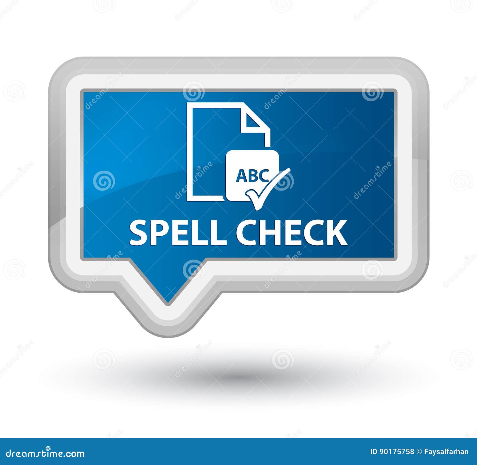 Spell Check Document Prime Blue Banner Button Stock Illustration ...