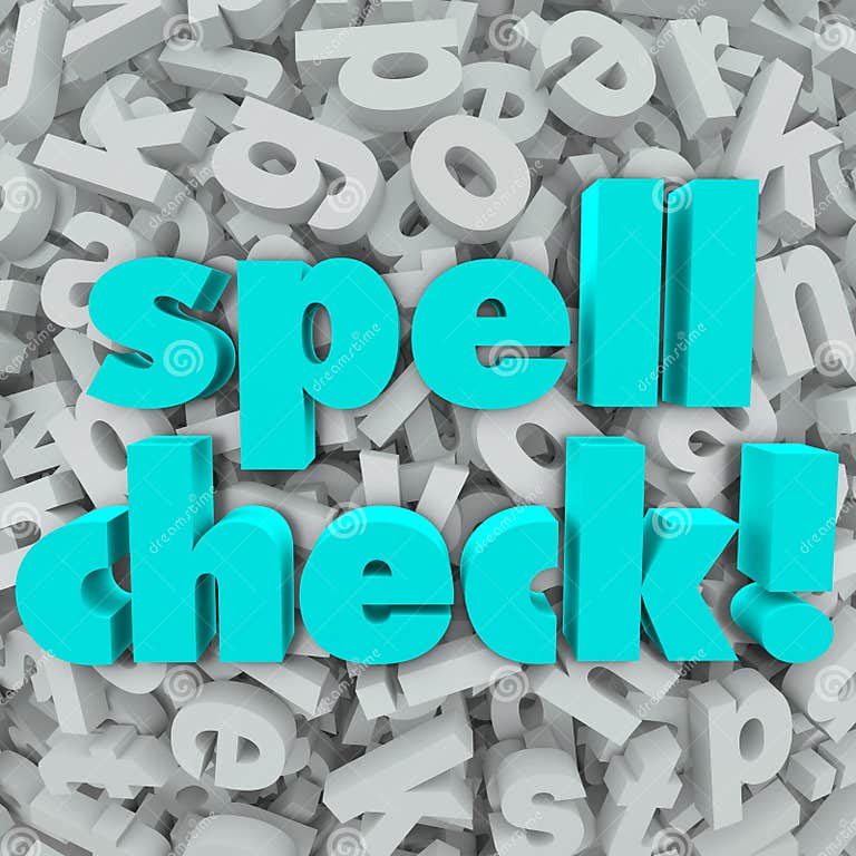 Spell Check Letter Background Correct Spelling Words Stock Illustration ...