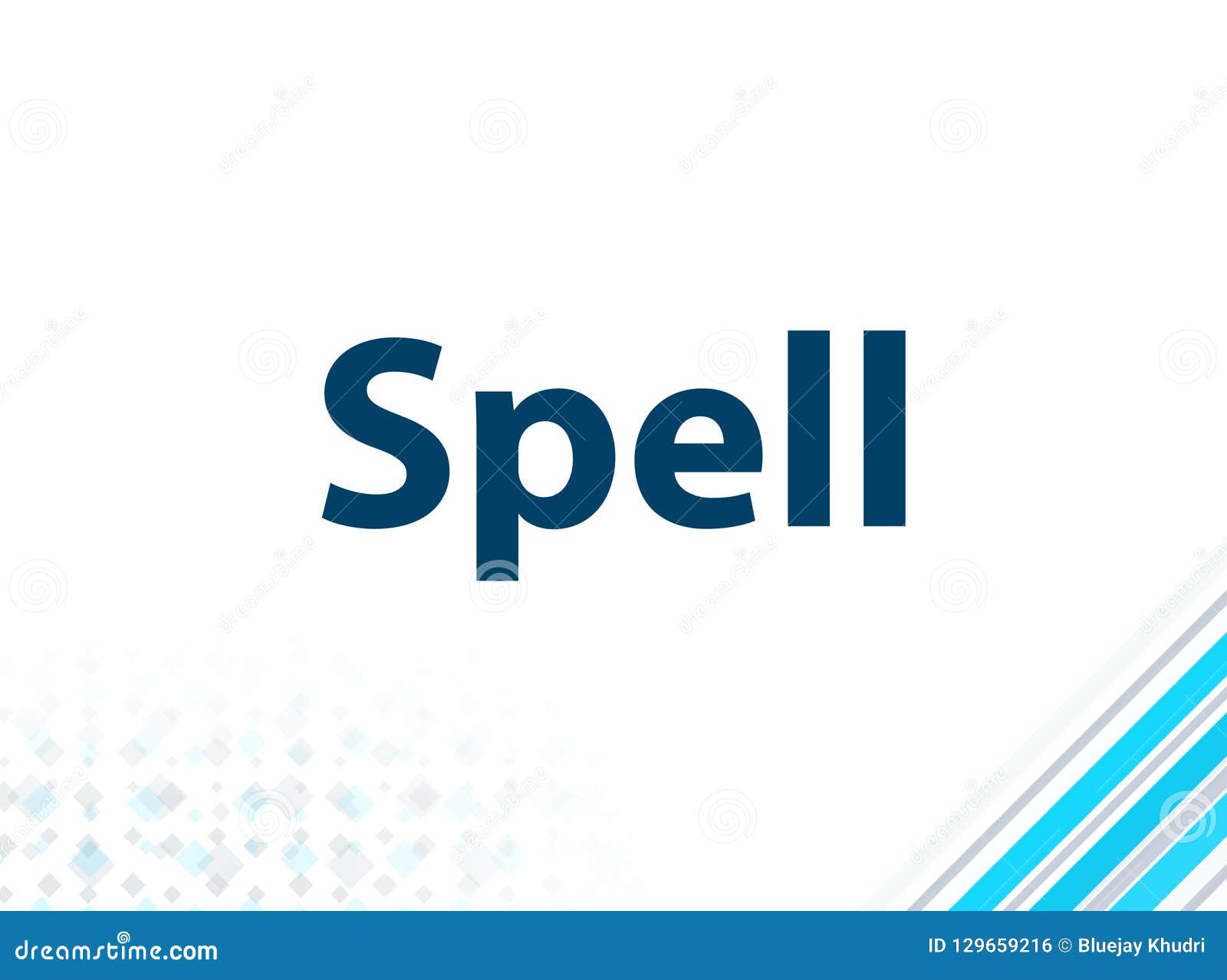 Spell Modern Flat Design Blue Abstract Background Stock Illustration ...