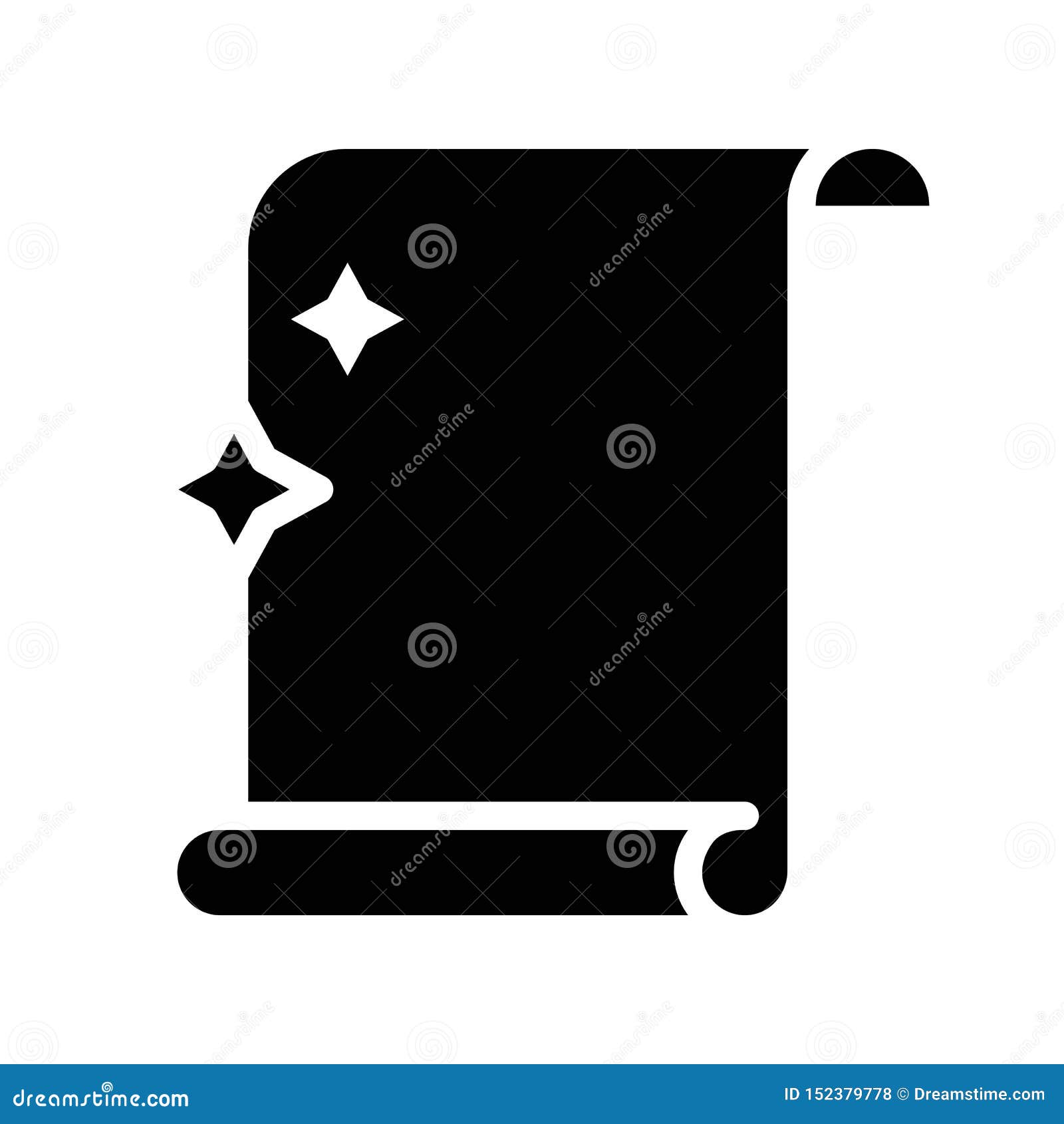 Spell Scroll Vector, Magic Related Solid Style Editable Stroke Icon ...