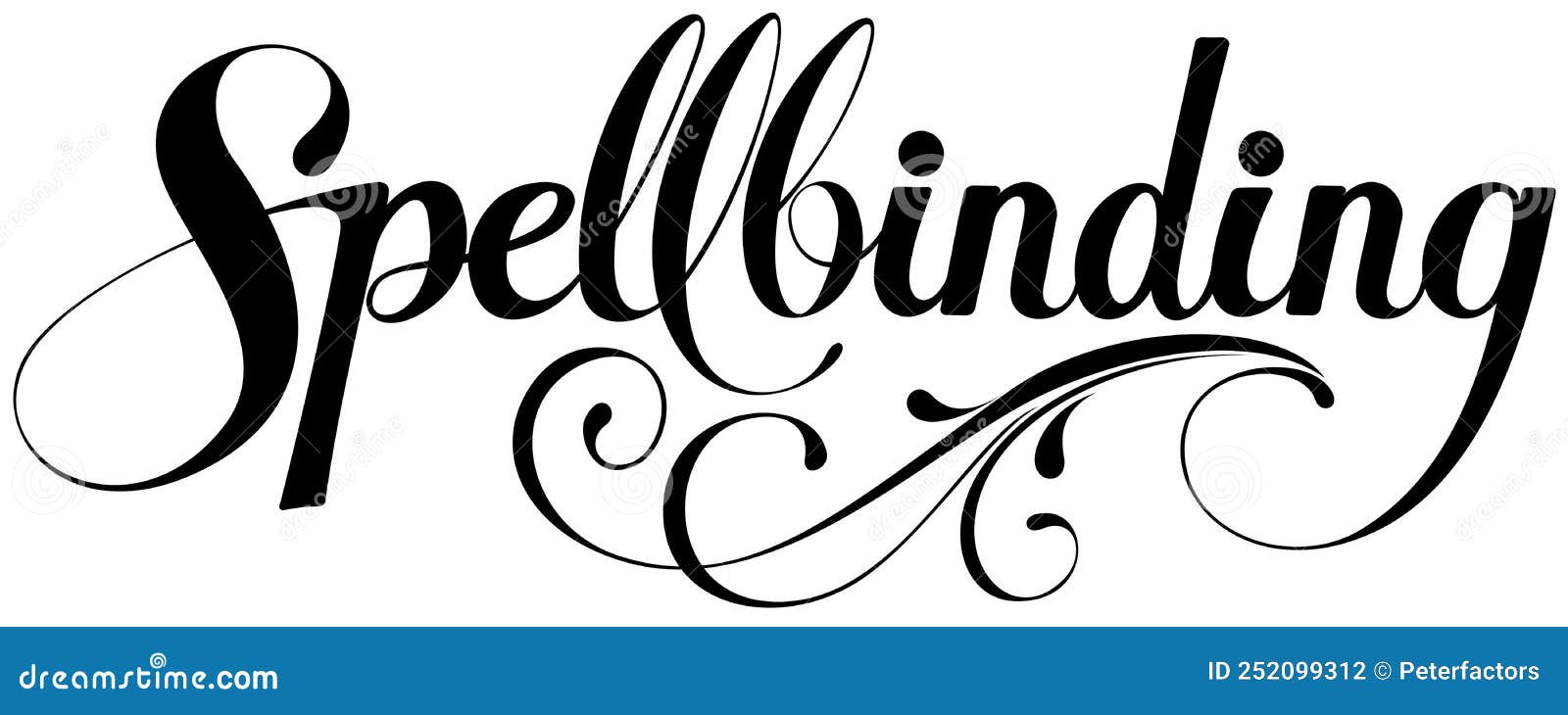 Spellbinding - Custom Calligraphy Text Stock Vector - Illustration of ...