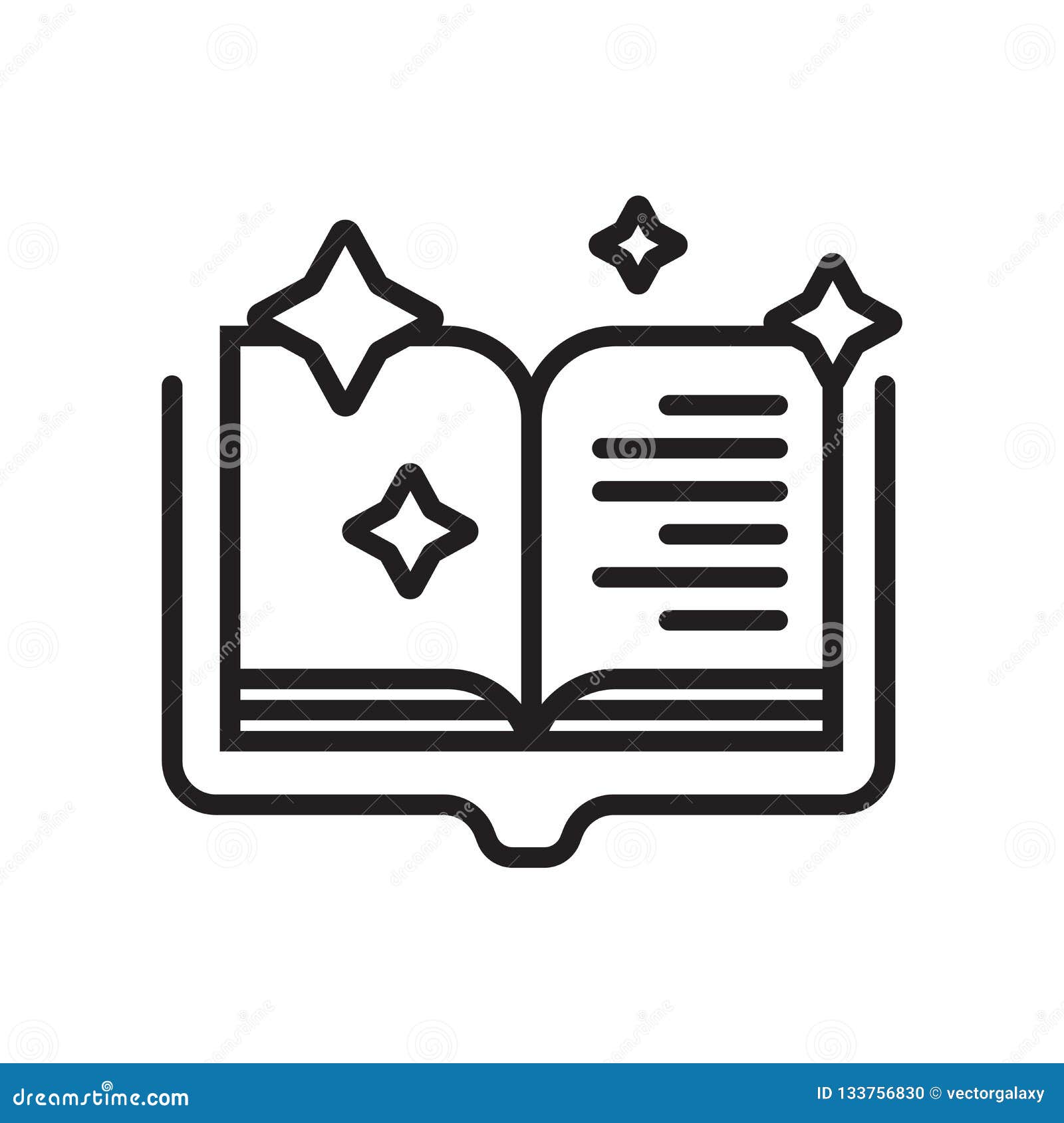 Spellbook Icon Vector Sign and Symbol Isolated on White Background ...