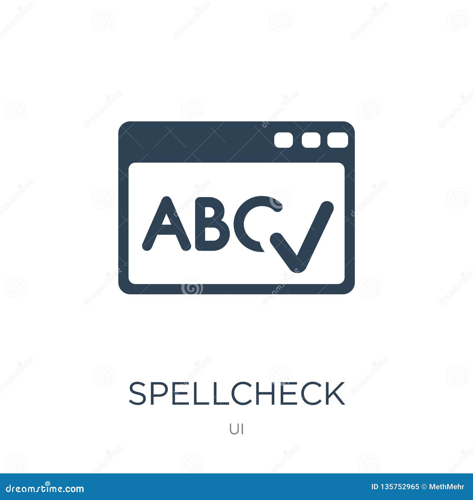 Spellcheck Icon in Trendy Design Style. Spellcheck Icon Isolated on ...