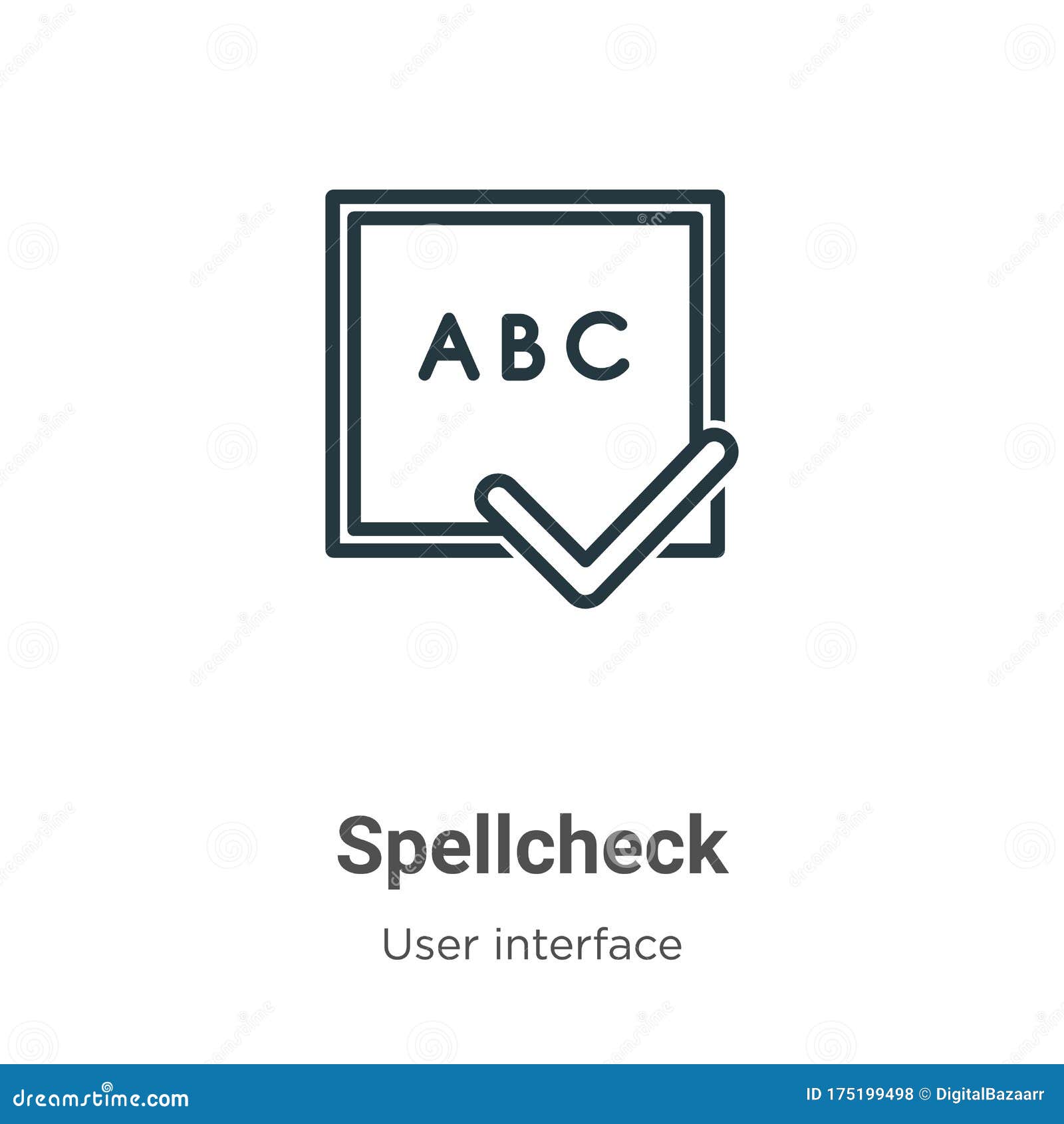 Spellcheck Icon On White Background. Simple Element Illustration From ...