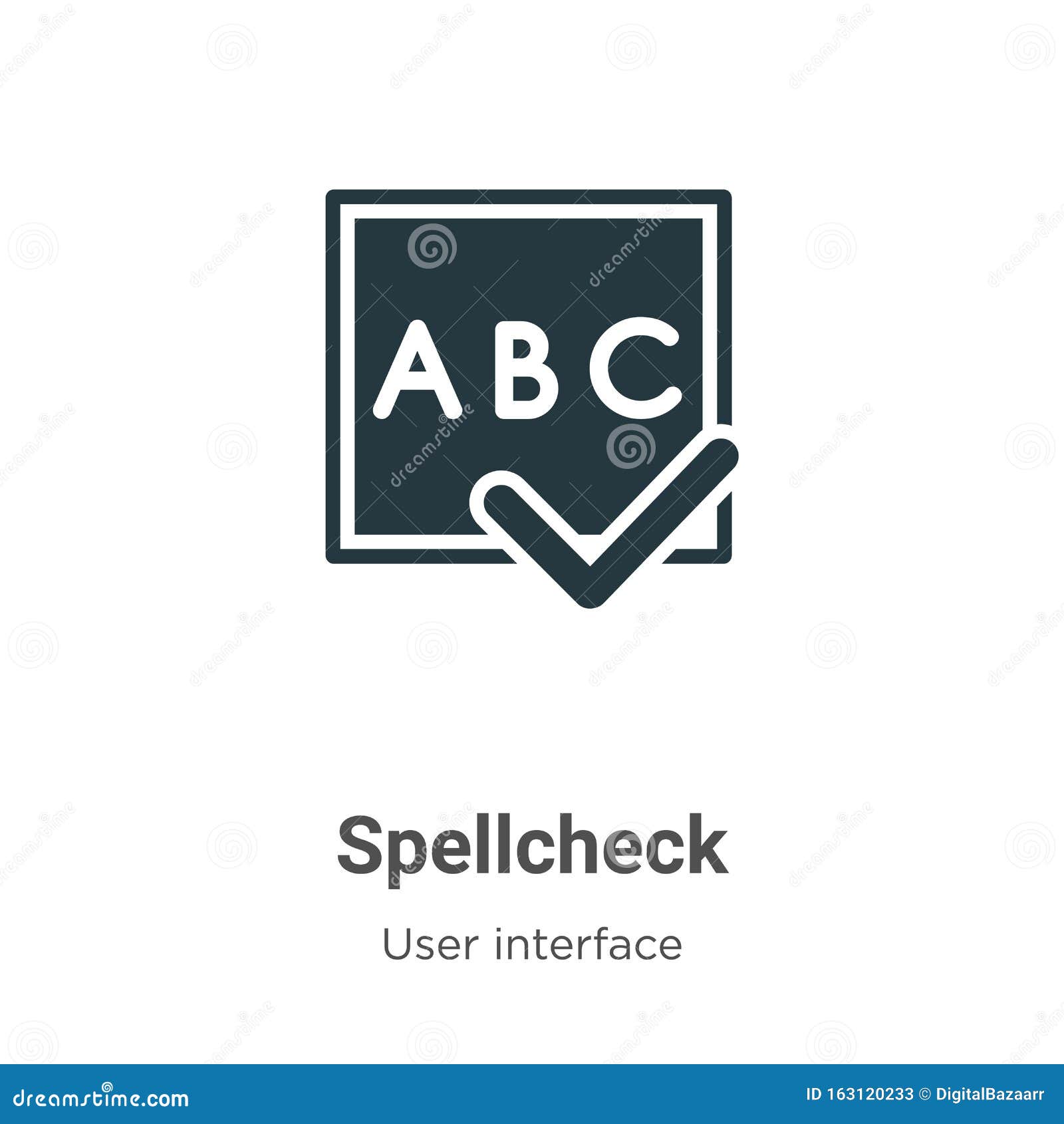 Spellcheck Icon Vector Isolated On White Background, Spellcheck ...