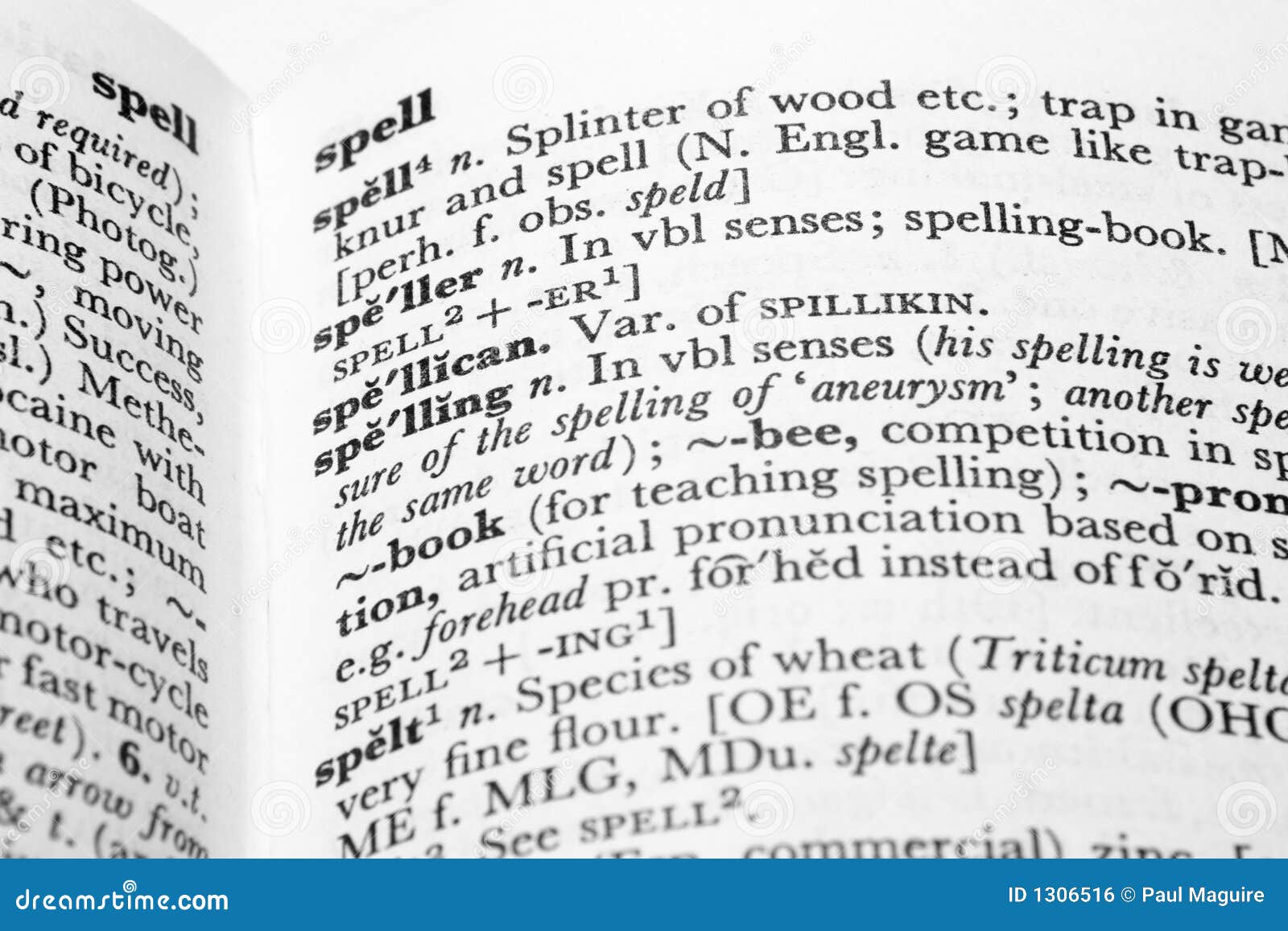 Spelling stock photo. Image of communication, define, derivation - 1306516