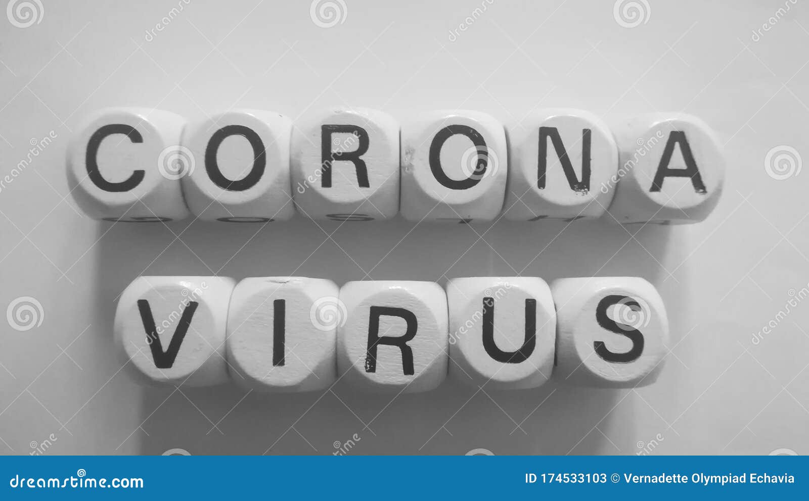 Spelling of Corona Virus Using Wooden Dice Stock Image - Image of black ...