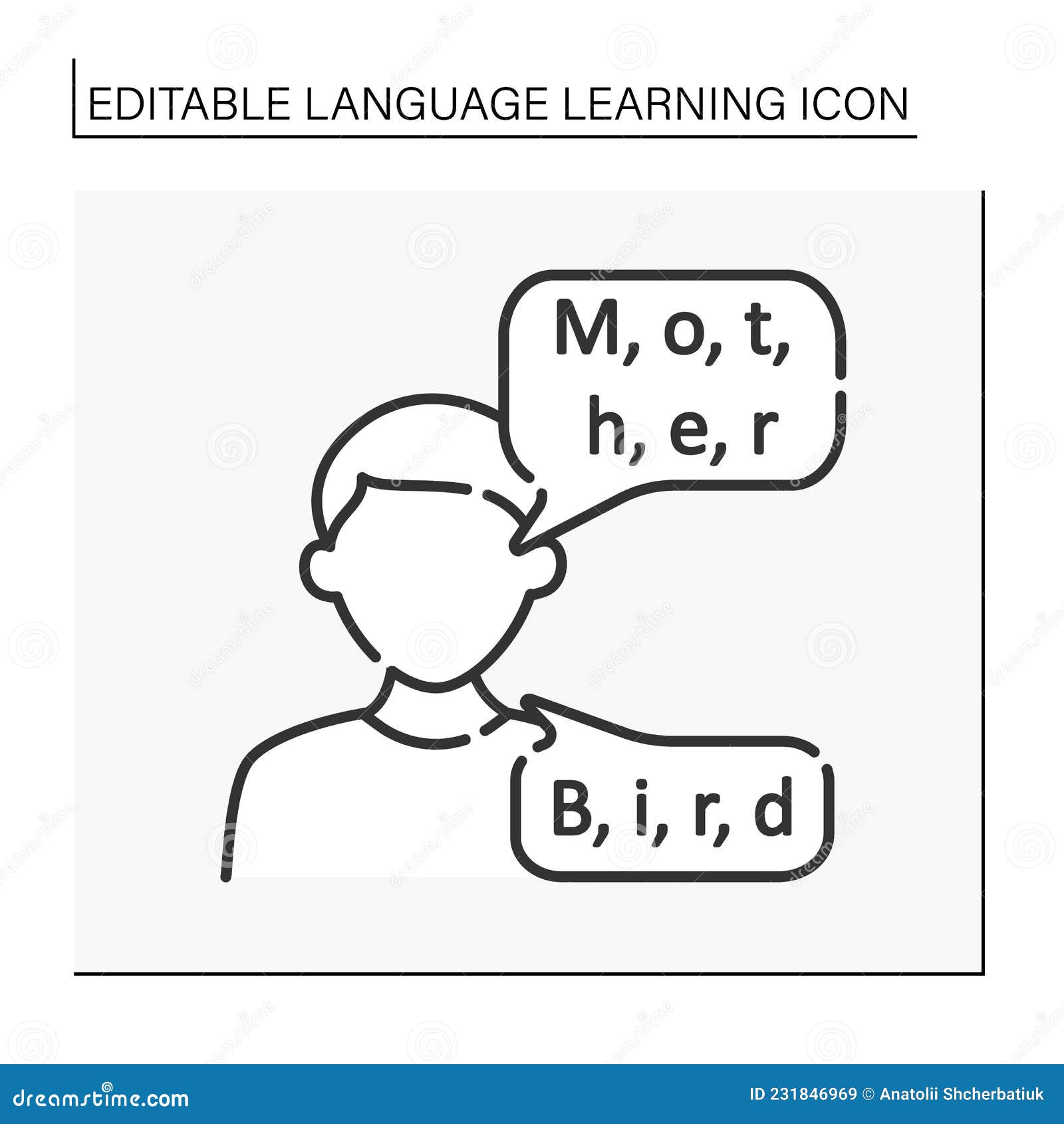 Pronunciation Line Icons Collection. Articulation, Accent, Diction ...