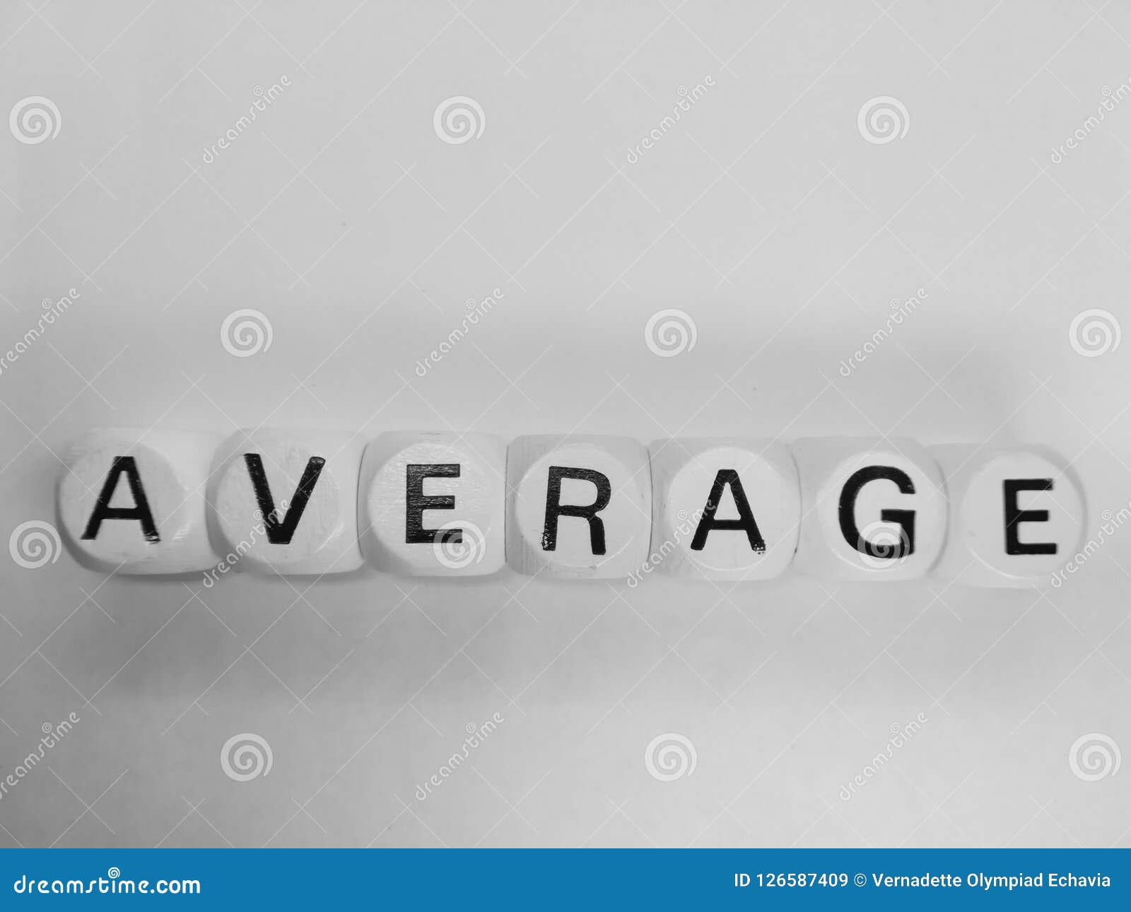 Word Average Spelled on Dice Stock Image - Image of typography, spelled ...