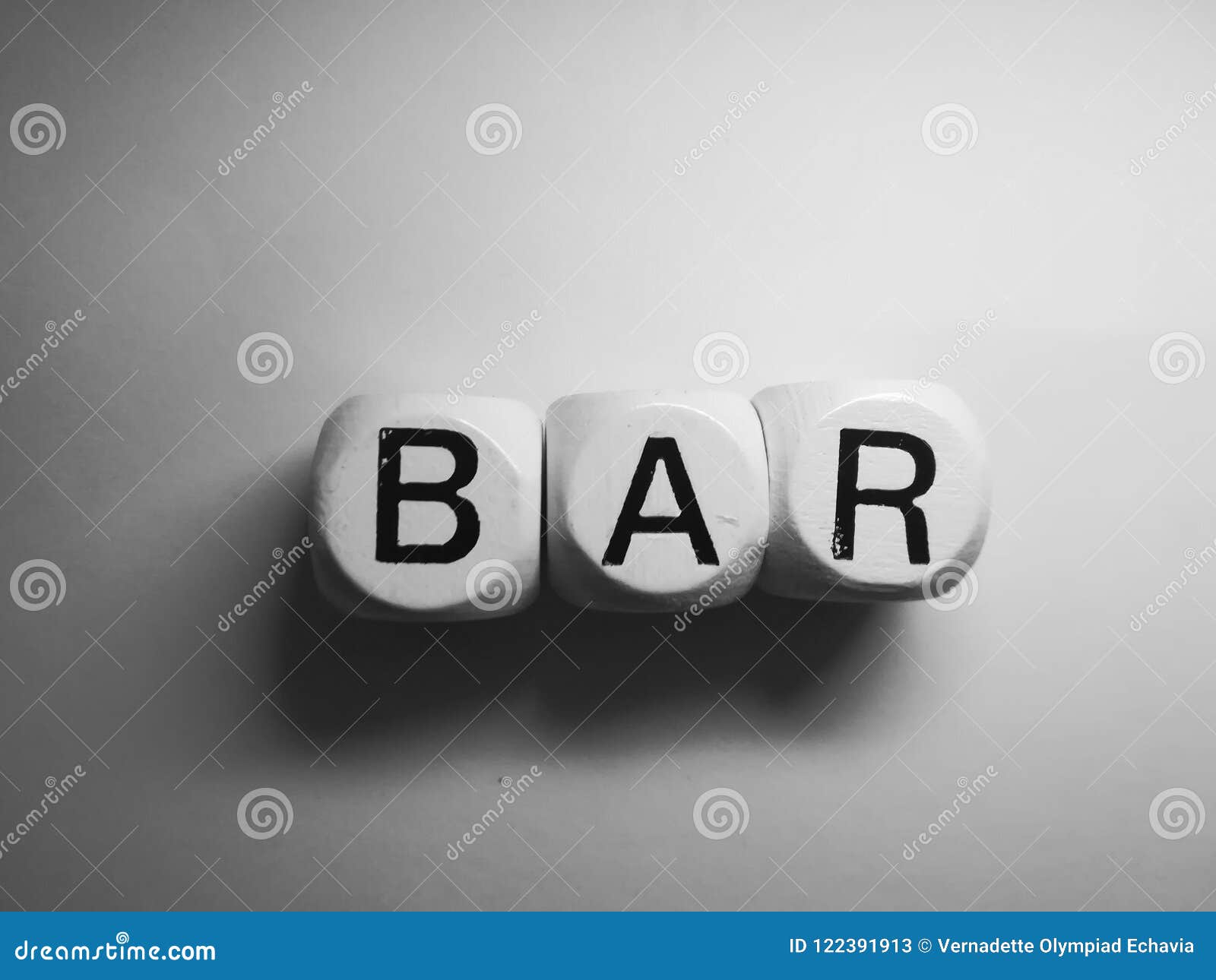 Word bar spelled on dice stock image. Image of block - 122391913