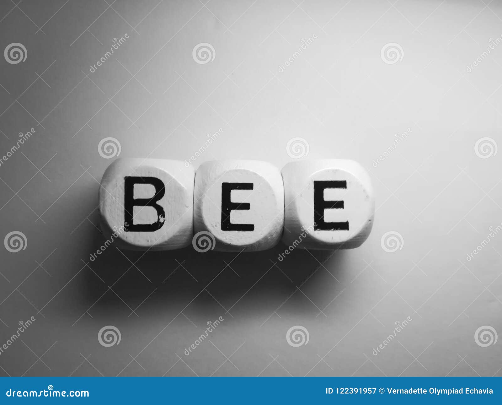 Word bee spelled on dice stock image. Image of cube - 122391957