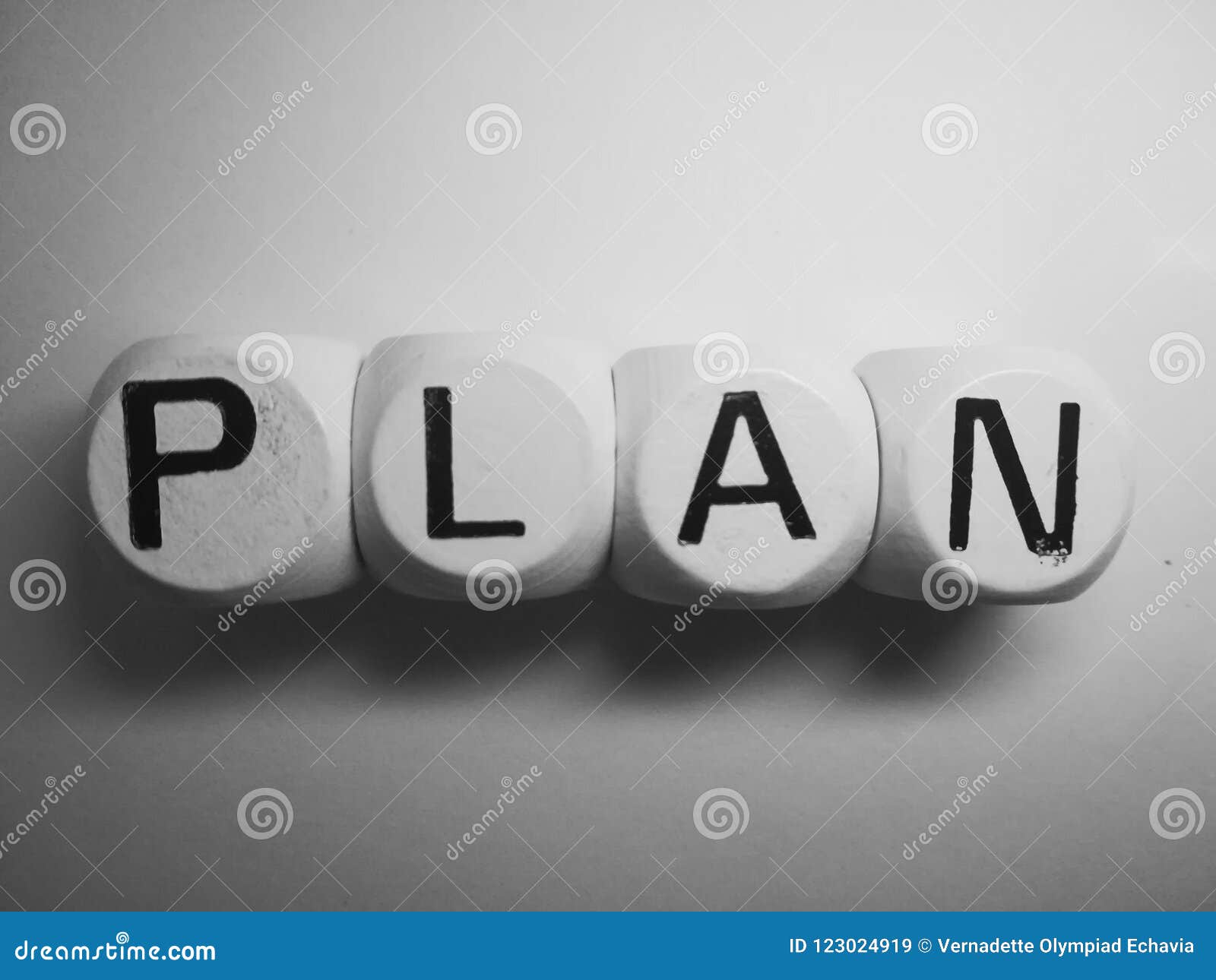 Word plan spelled on dice stock image. Image of shadow - 123024919