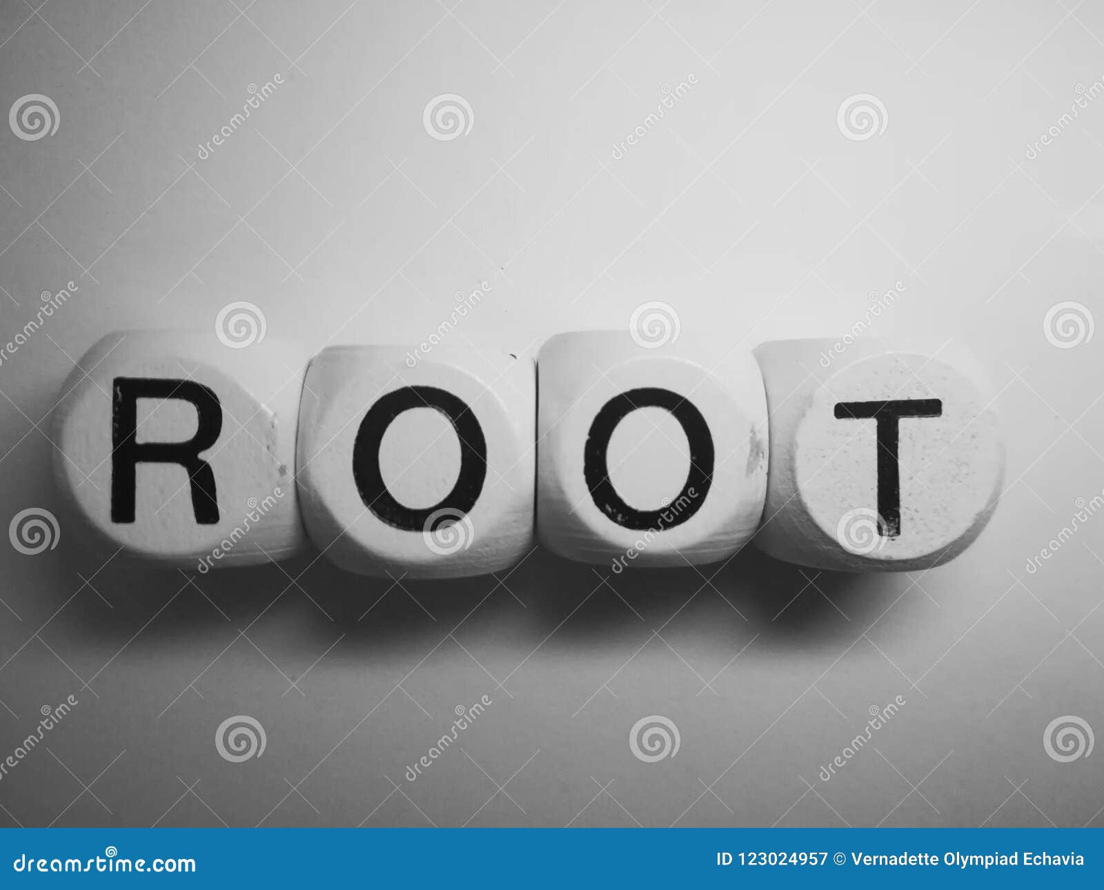 Word root spelled on dice stock image. Image of theme - 123024957