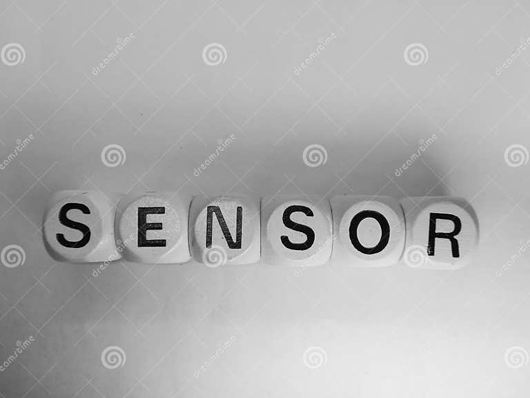 Word Sensor Spelled on Dice Stock Image - Image of title, spelled: 126587343