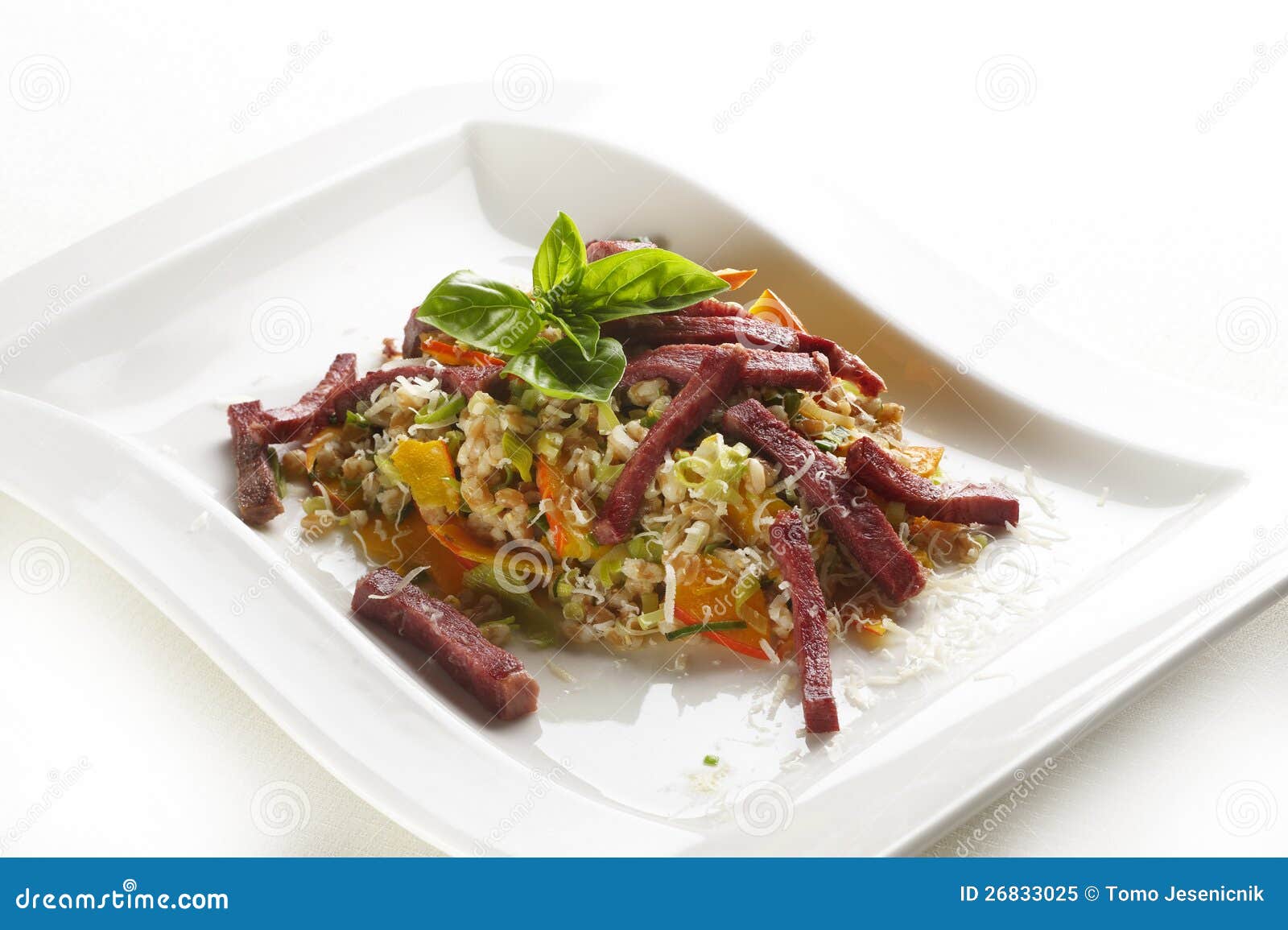 Spelt risotto stock image. Image of basil, risotto, culinary - 26833025
