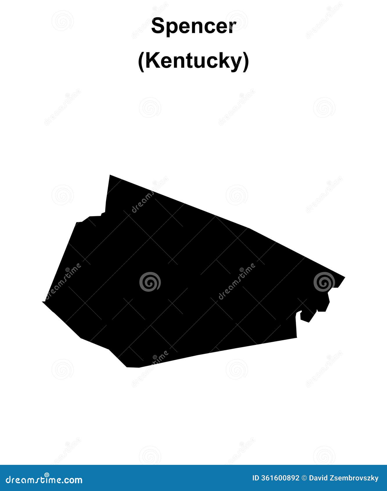 Spencer Outline Map Vector Illustration | CartoonDealer.com #323885794