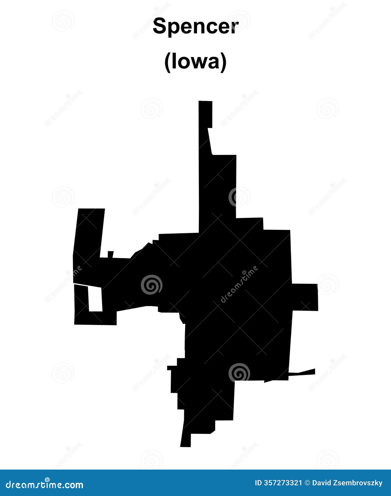 Spencer Outline Map Vector Illustration | CartoonDealer.com #323885794