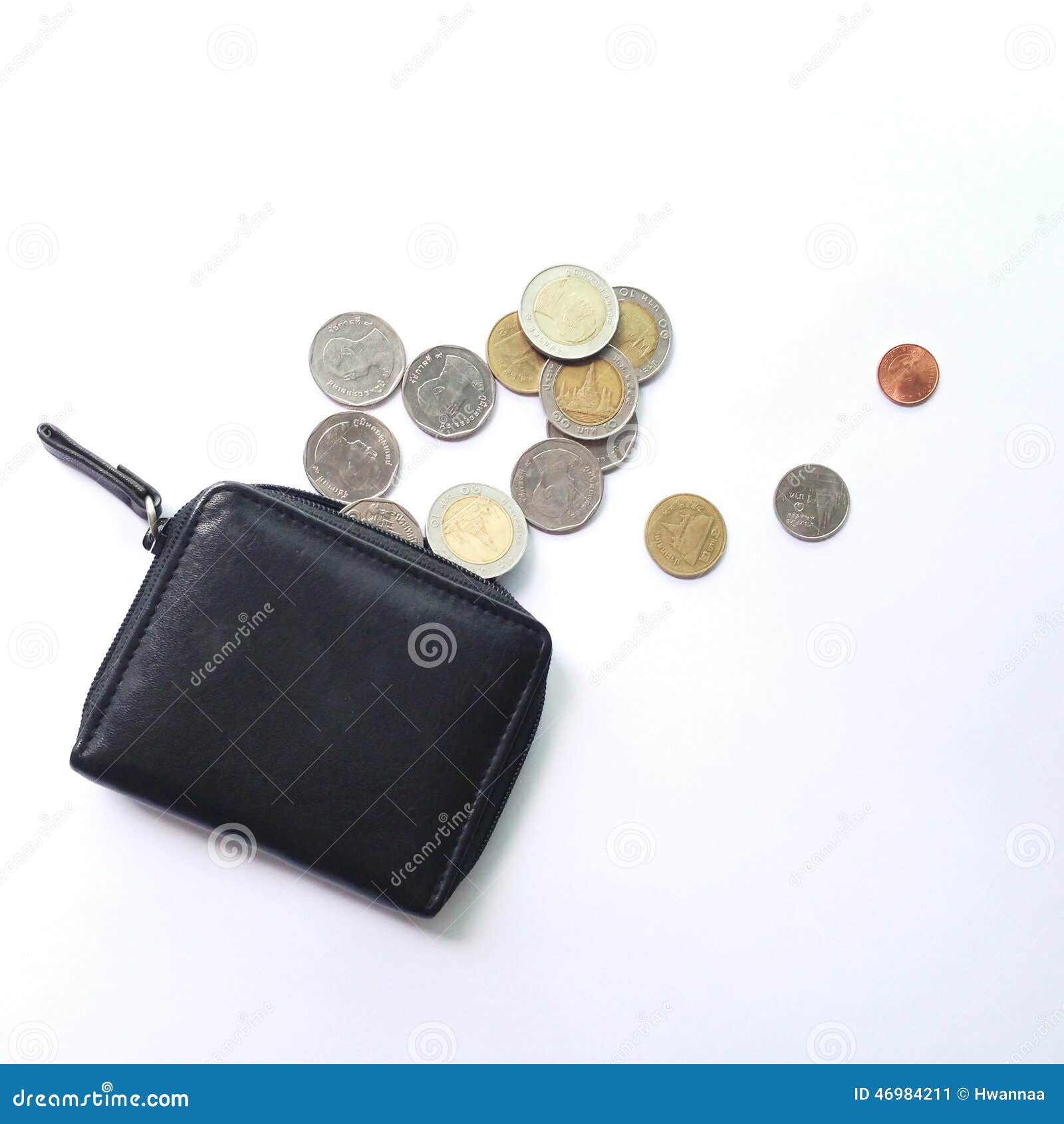 Spend all money in a purse stock image. Image of expense - 46984211