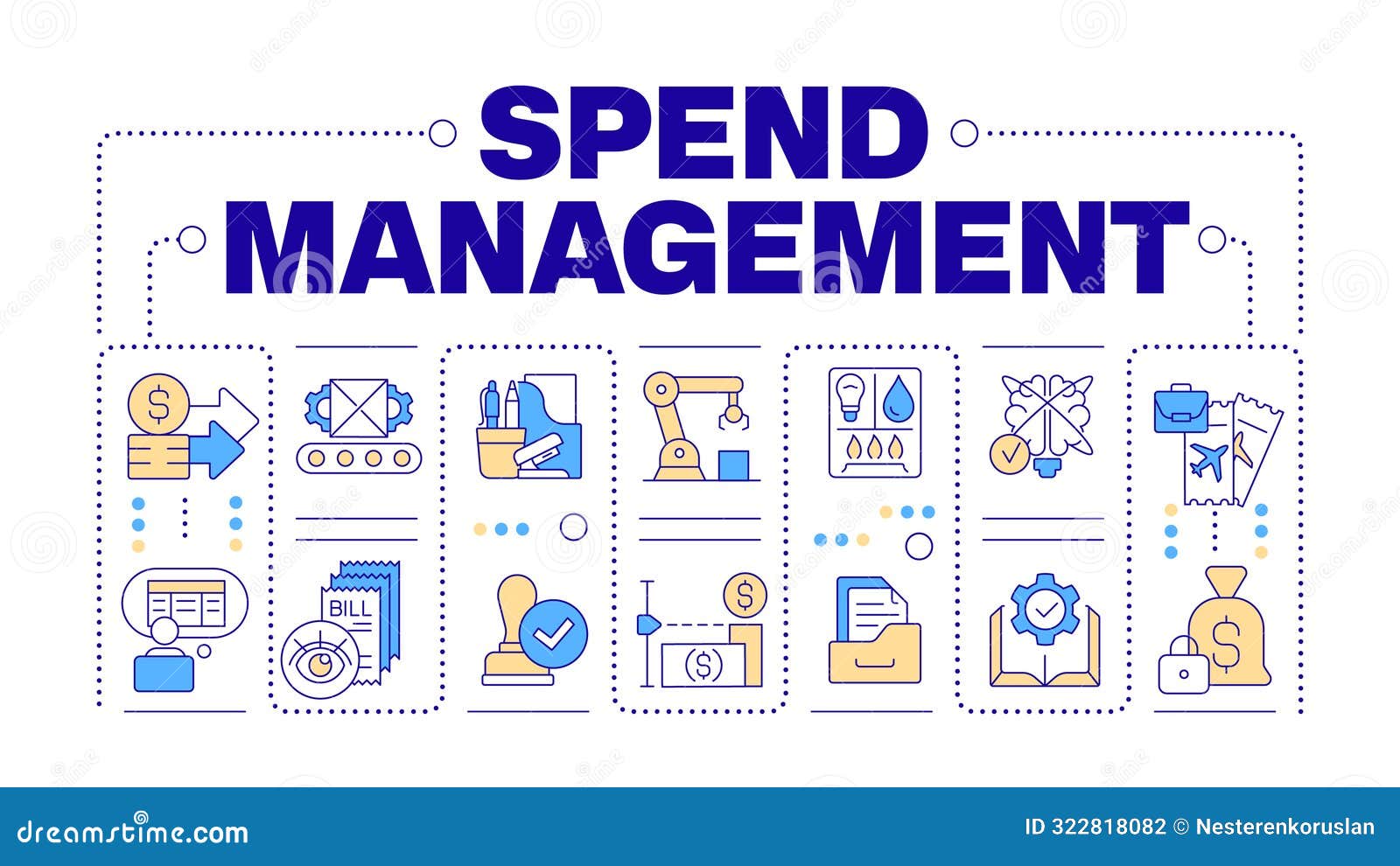 Spend Word Block On White Stock Photography | CartoonDealer.com #267373628