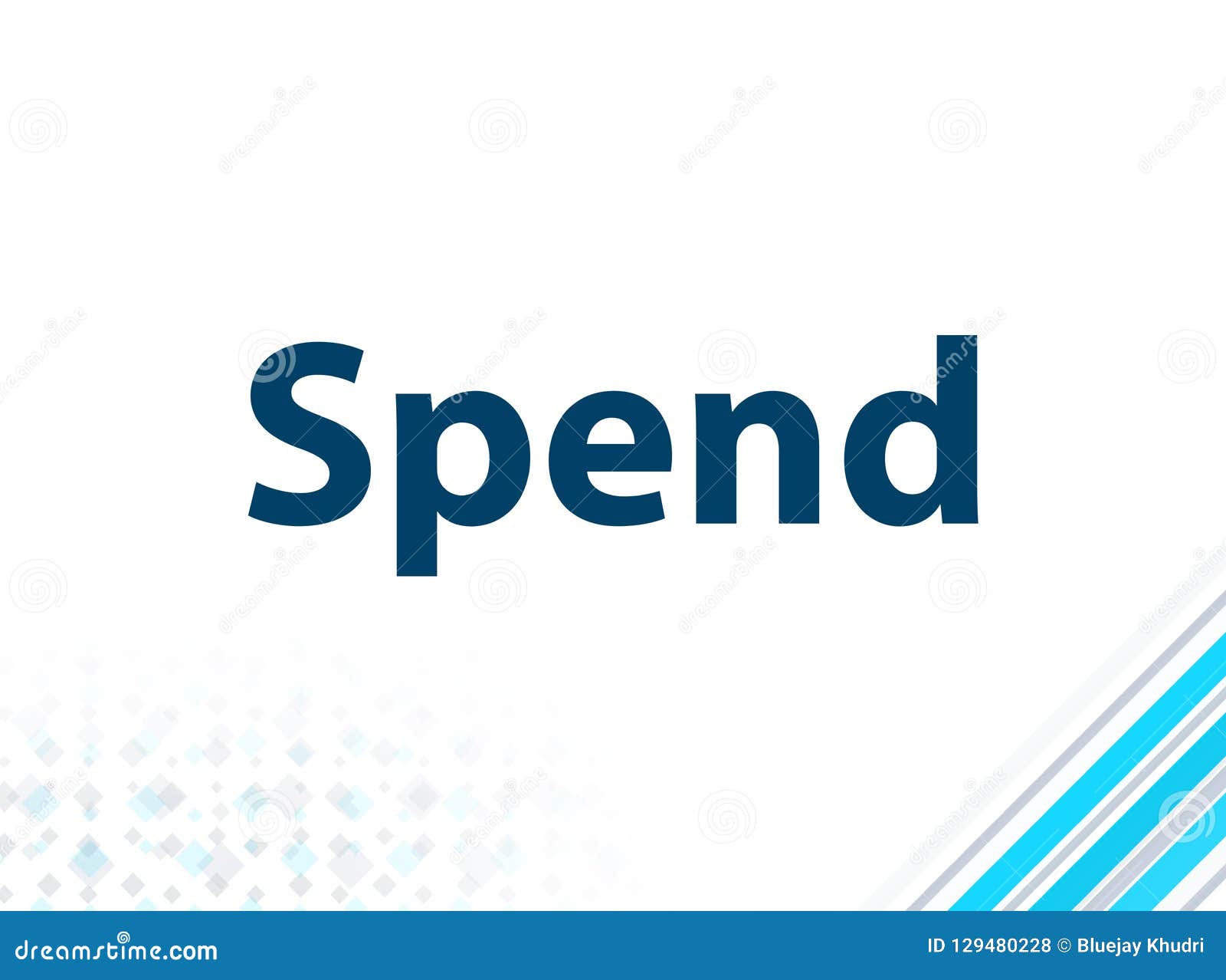 Spend Modern Flat Design Blue Abstract Background Stock Illustration ...