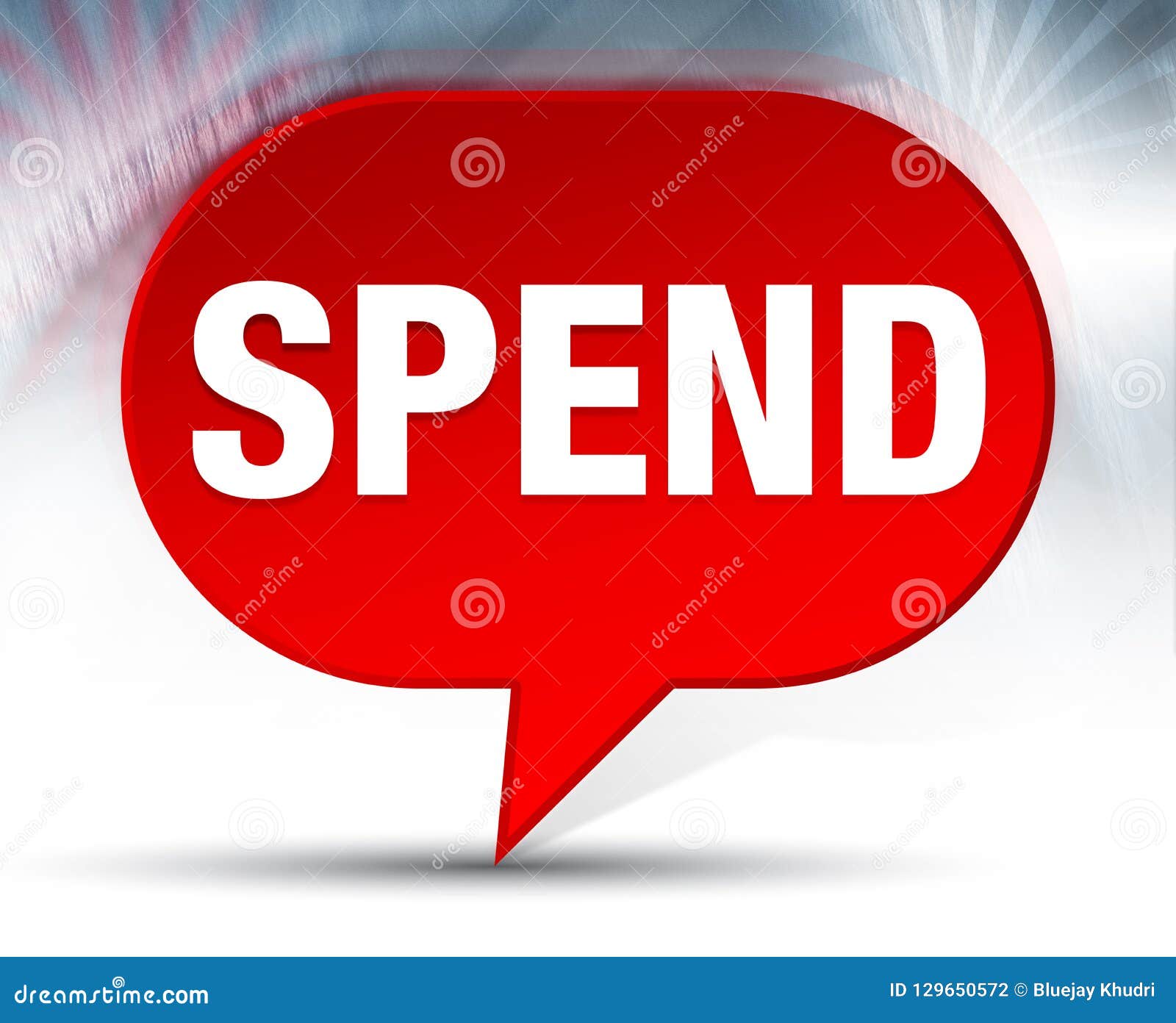 Spend Red Bubble Background Stock Illustration - Illustration of spend ...