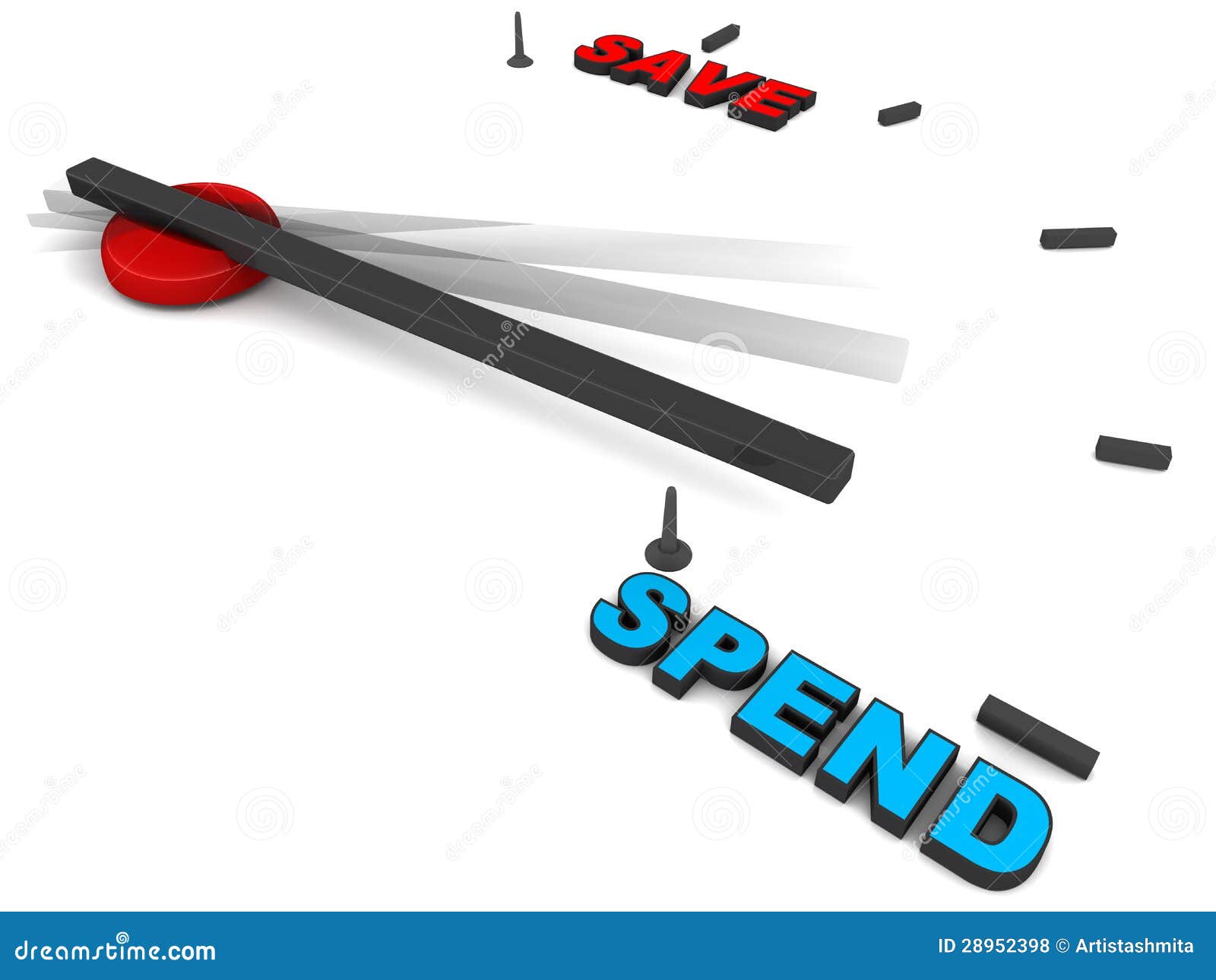Spend or save stock illustration. Illustration of increase - 28952398